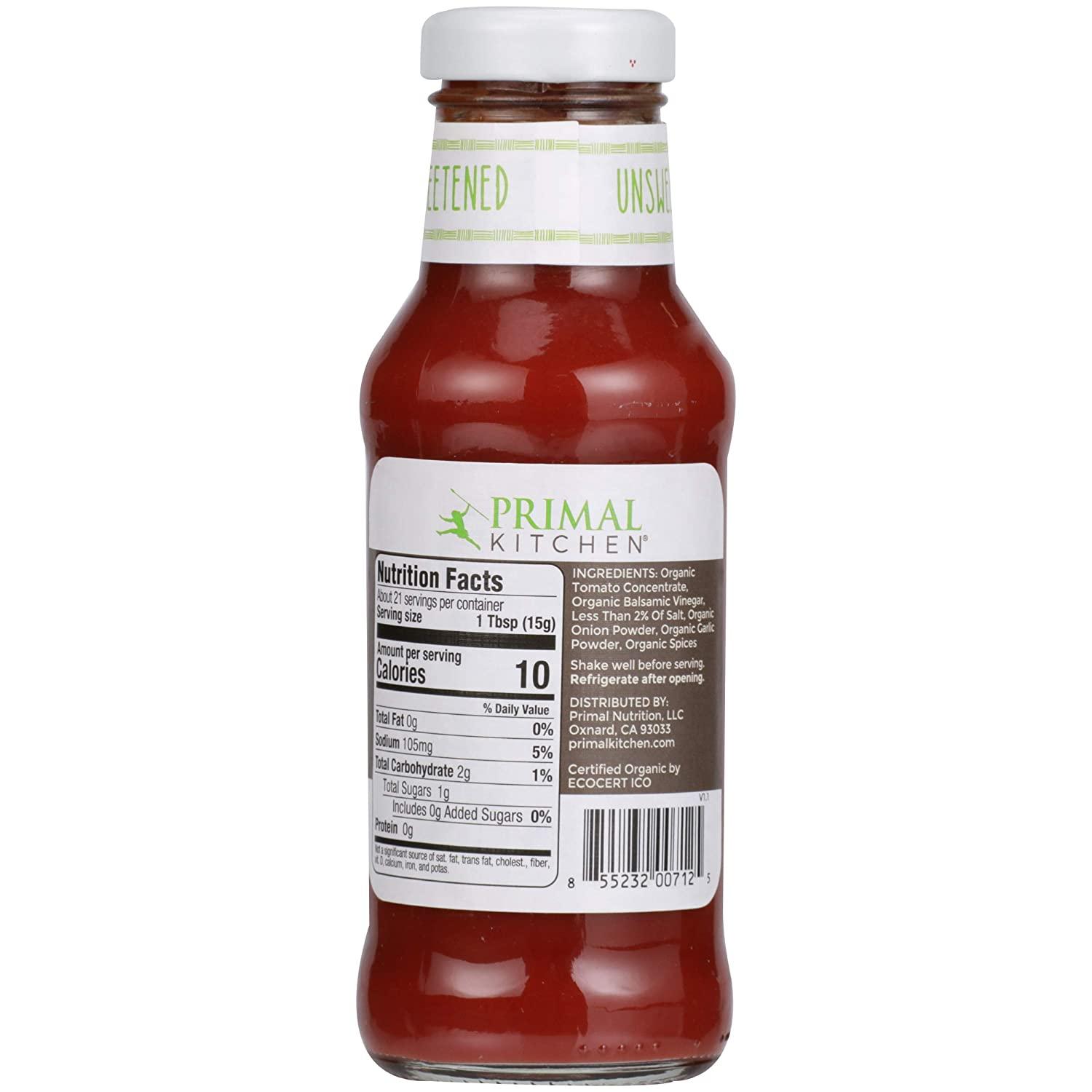 Primal Kitchen Organic Unsweetened Ketchup 11.3 oz - Pure, Natural, and ...