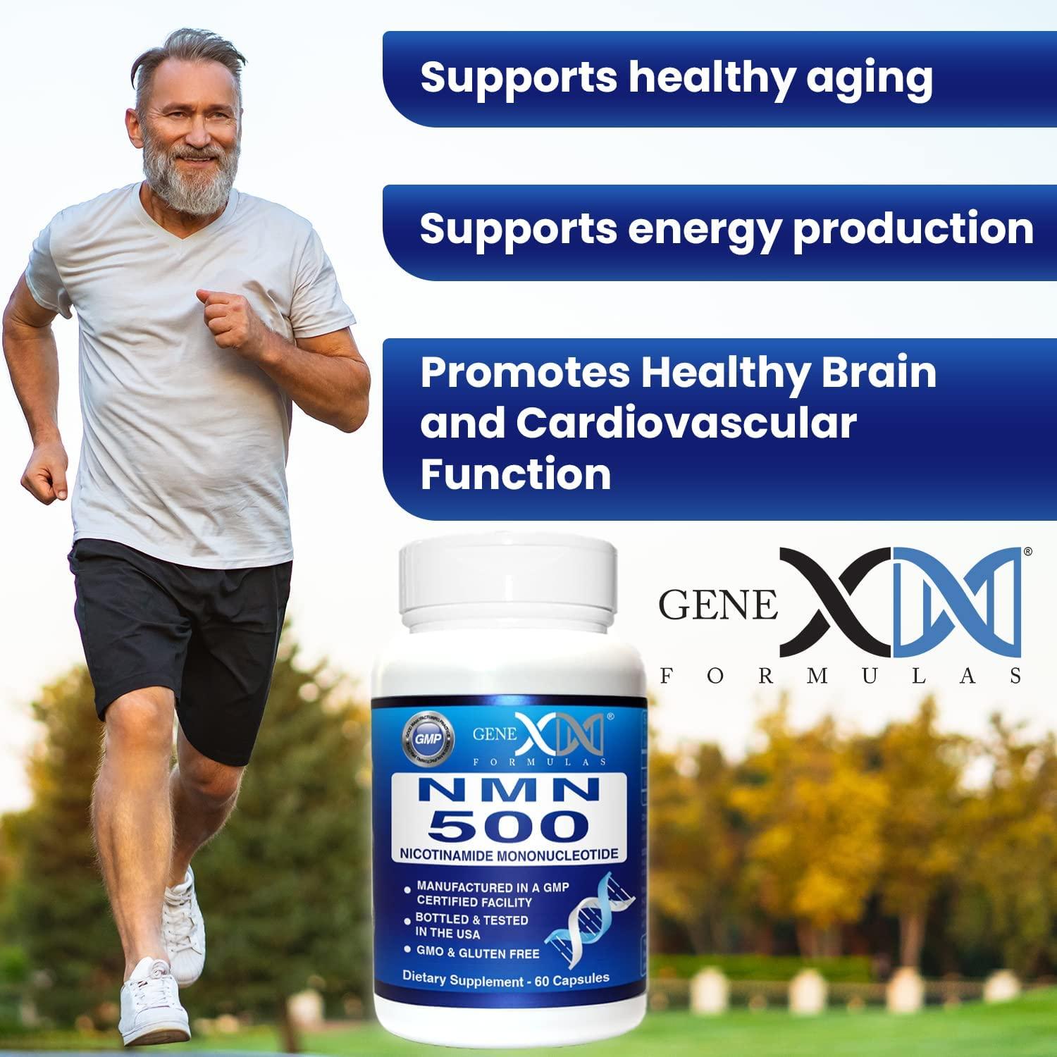 GENEX FORMULAS NMN Nicotinamide Mononucleotide Supplements - 99% Pure Shelf Stabilized - 500mg ...