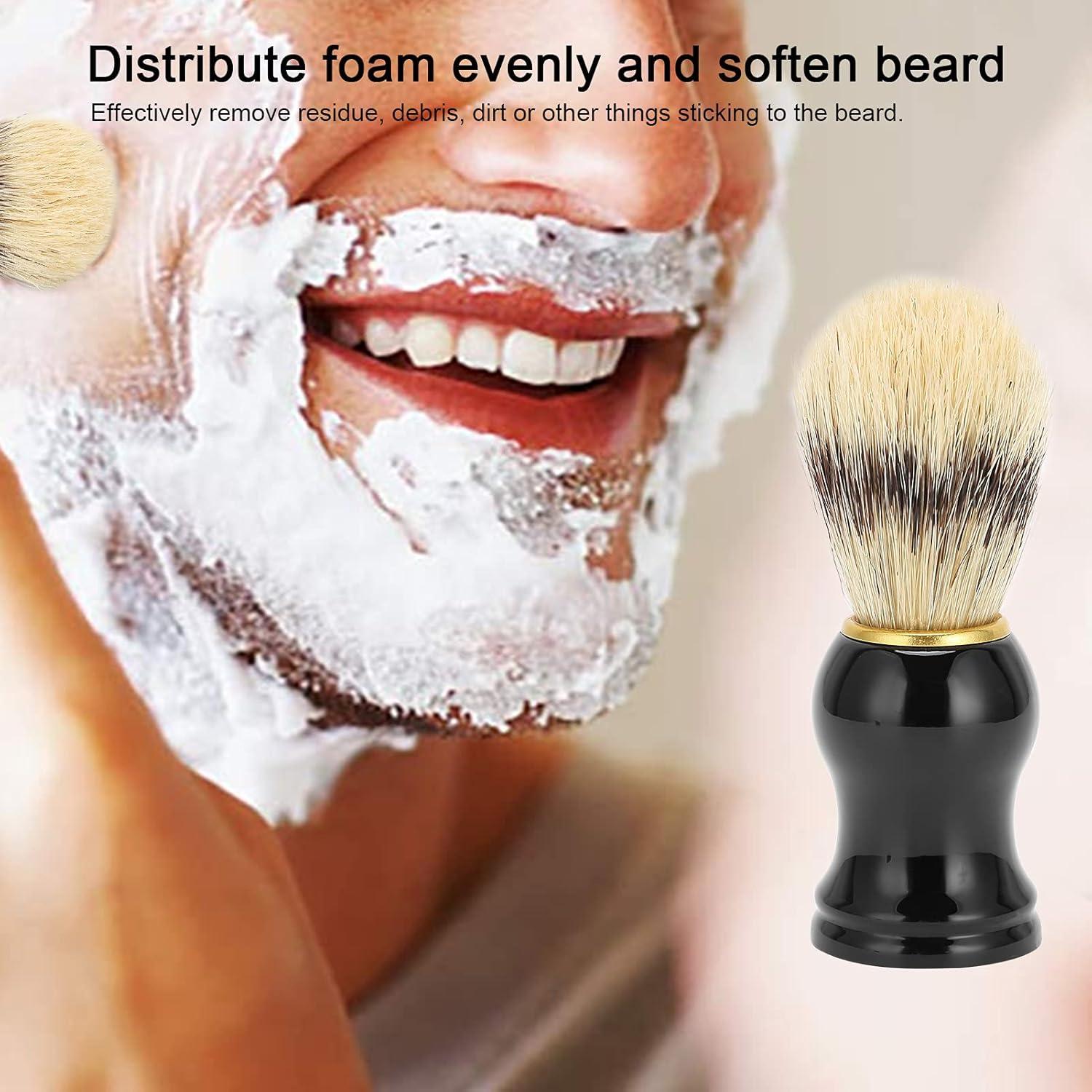 Premium Shaving Brush for Men | Soft Bristles & Black Drip Stand Holder ...