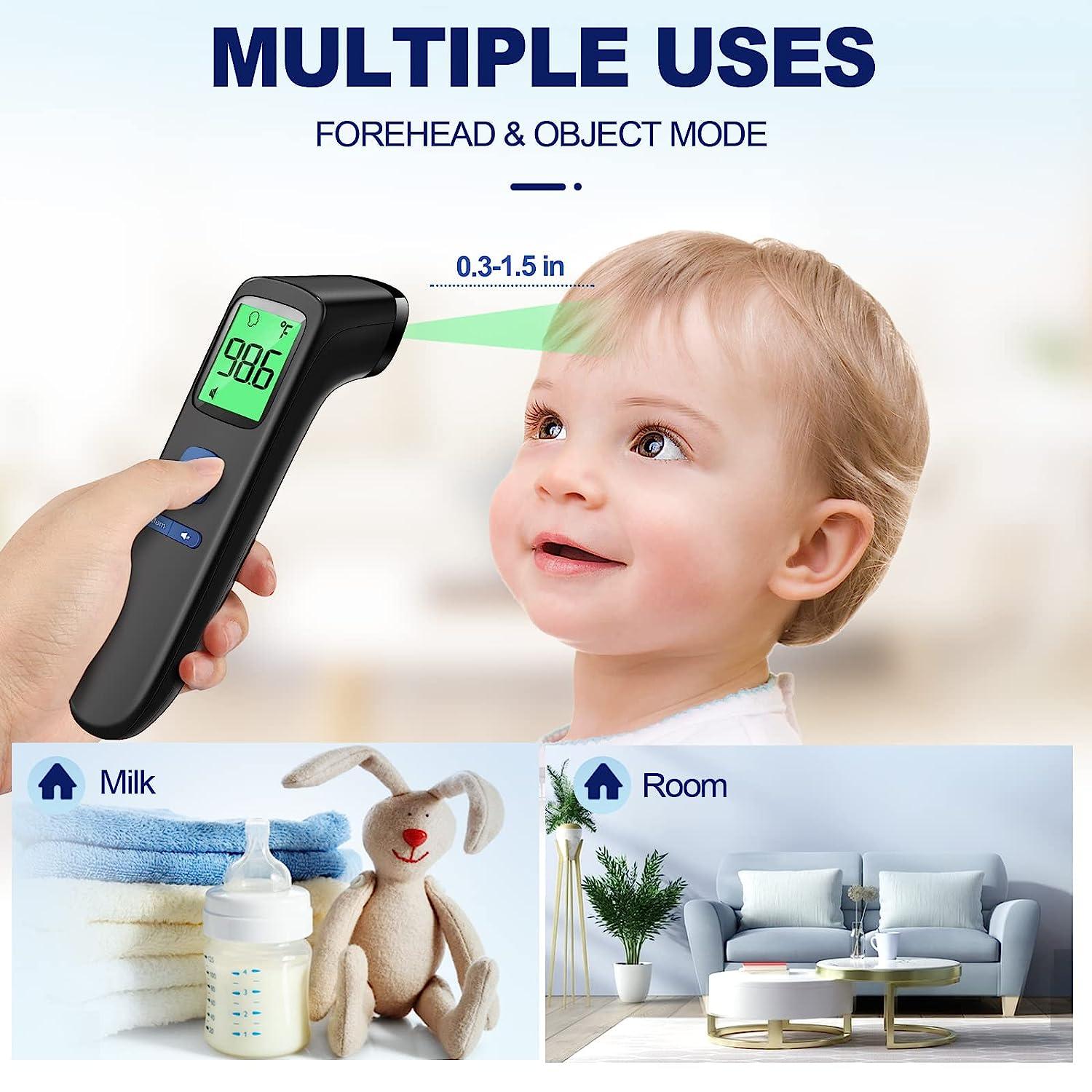 Forehead Thermometer - Fever Alarm, LCD Display, Memory Function ...