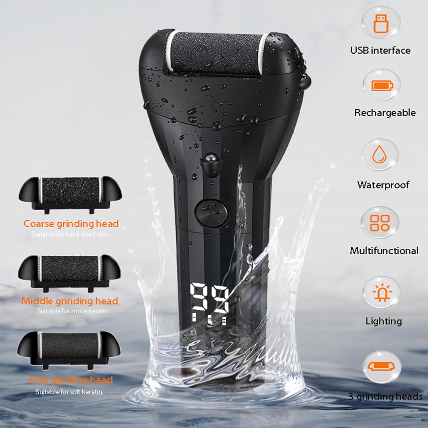 DXIA Electric Foot Grinder Rechargeable and Washable Body Electronic ...
