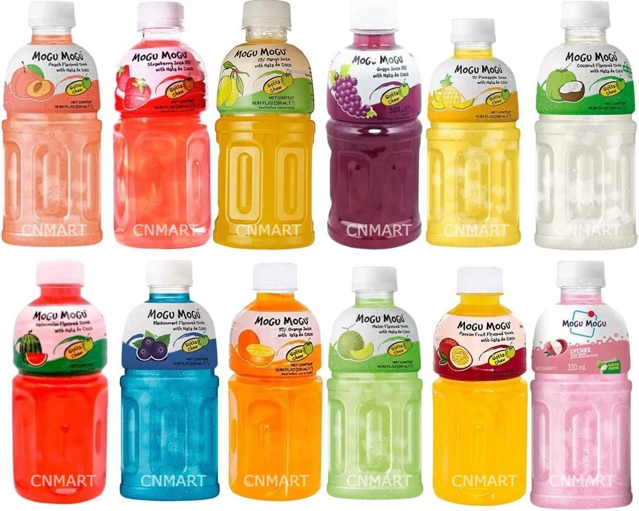 MOGU MOGU Assorted Fruit Juice with Nata De Coco 320mL (24 Bottles ...
