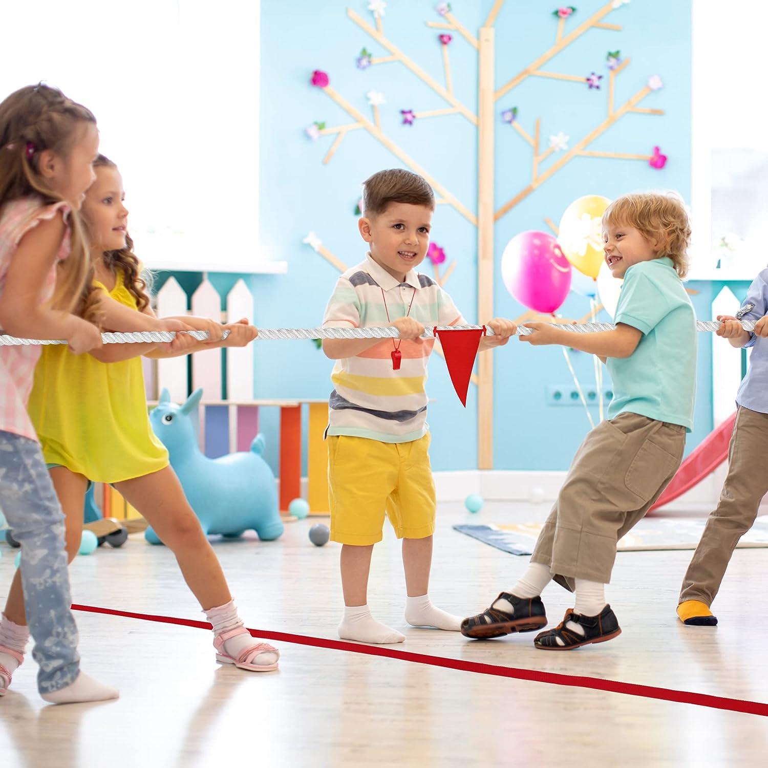 ELCOHO 15ft Soft Polypropylene Tug of War Rope Set with Flag - Fun Team ...