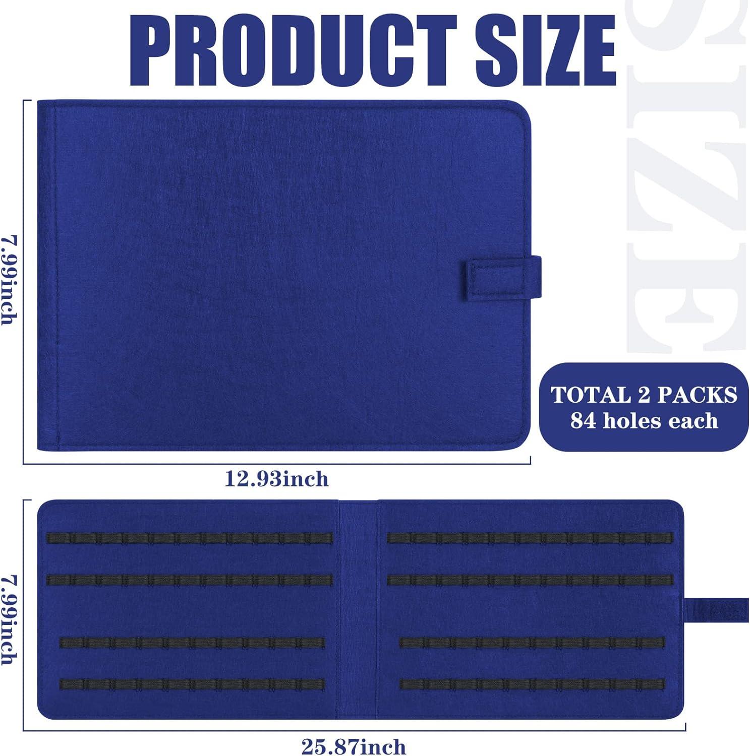 2 Pack Foldable Homeopathy Organizer Storage Case - Black and Blue ...