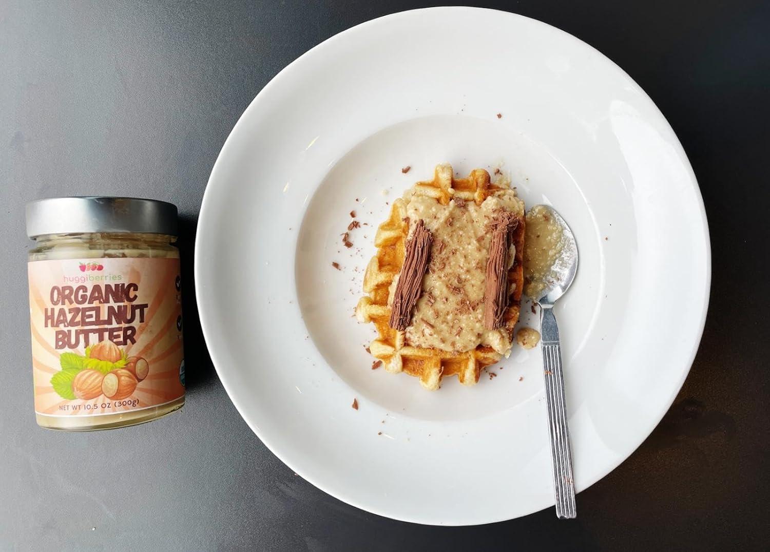 Huggiberries Organic Hazelnut Butter - Vegan 100% Turkish Hazelnuts ...