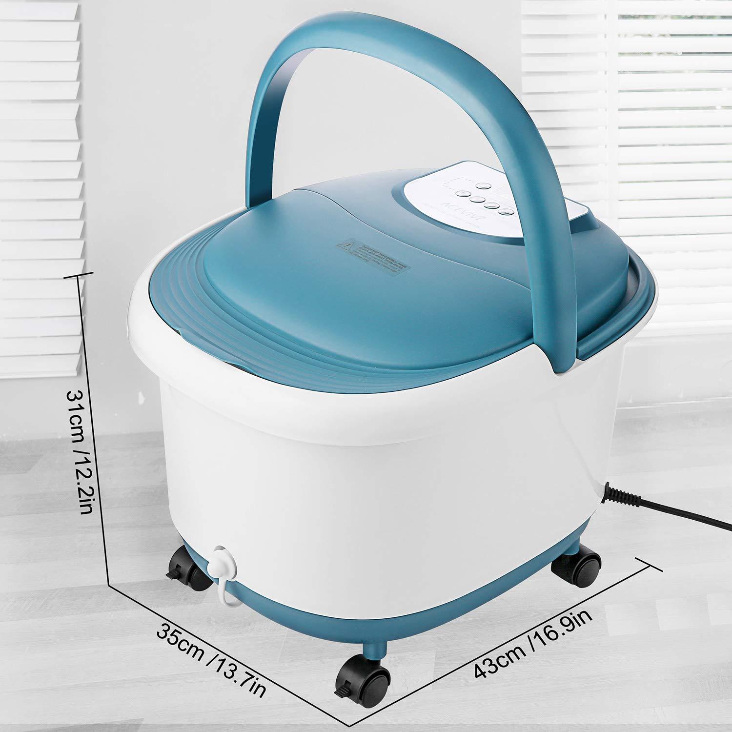 ACEVIVI Foot Bath Spa with Heat, Massage Rollers, Pumice Stone ...
