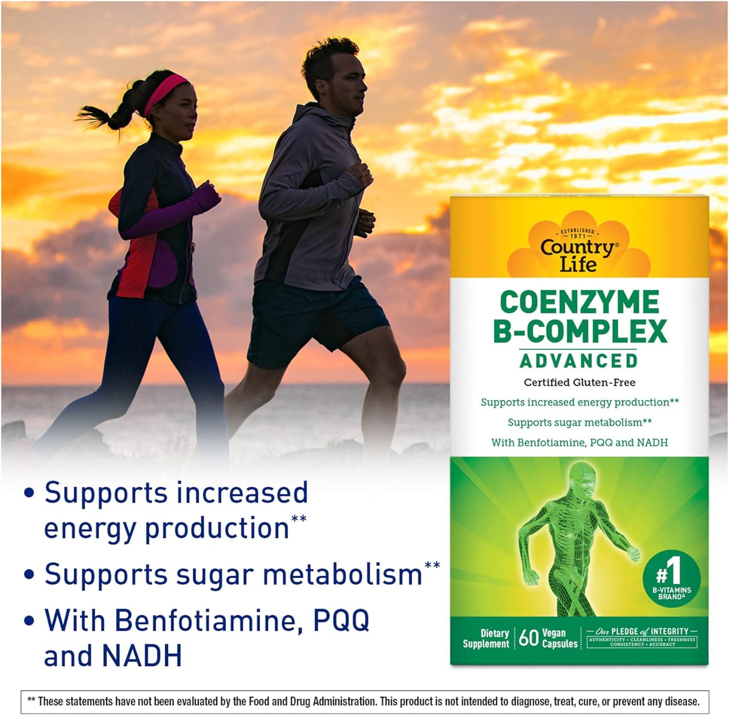 Country Life Coenzyme B Complex Advanced Capsules - 120 Count ...