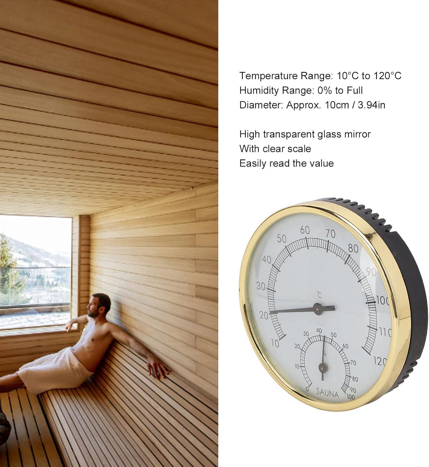 Premium Stainless Steel Sauna Thermometer & Hygrometer - Wall-Mounted ...