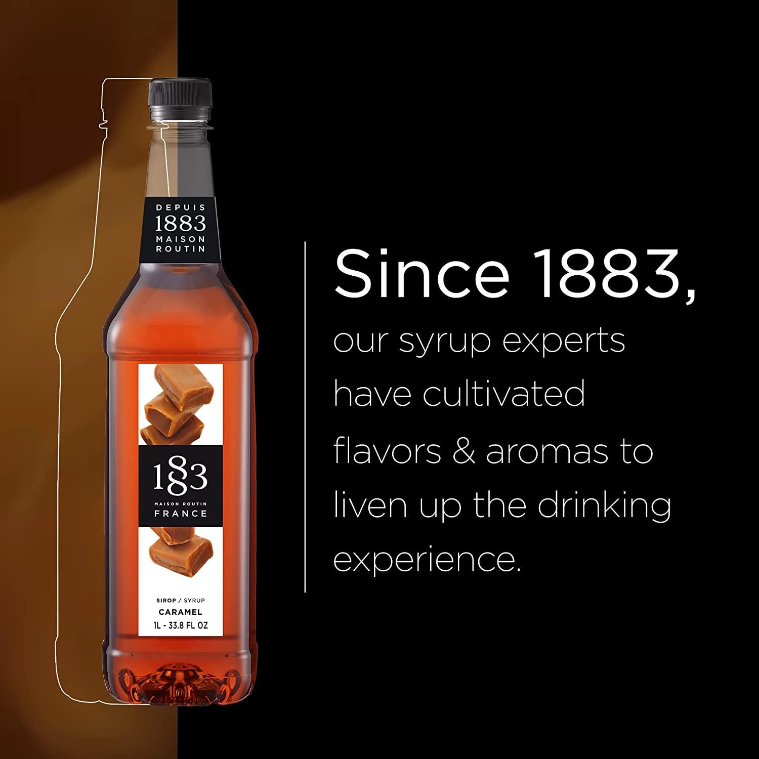 1883 Caramel Flavored Syrup for Hot & Iced Beverages - Rich Full-Bodied ...