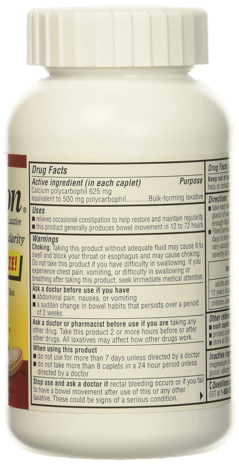 Fibercon Fiber Therapy 140 Caplets for Regularity - Fast-Acting Relief ...