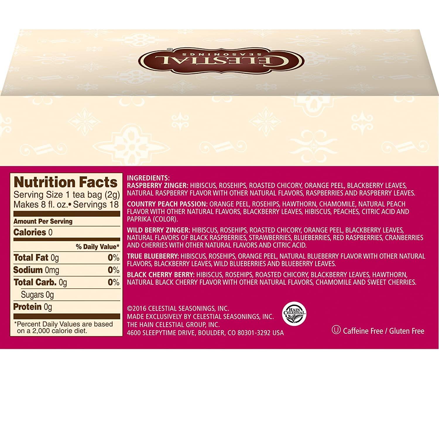 Celestial Seasonings Fruit Tea Sampler - 18 Bags (2 Boxes) | Buy Now ...