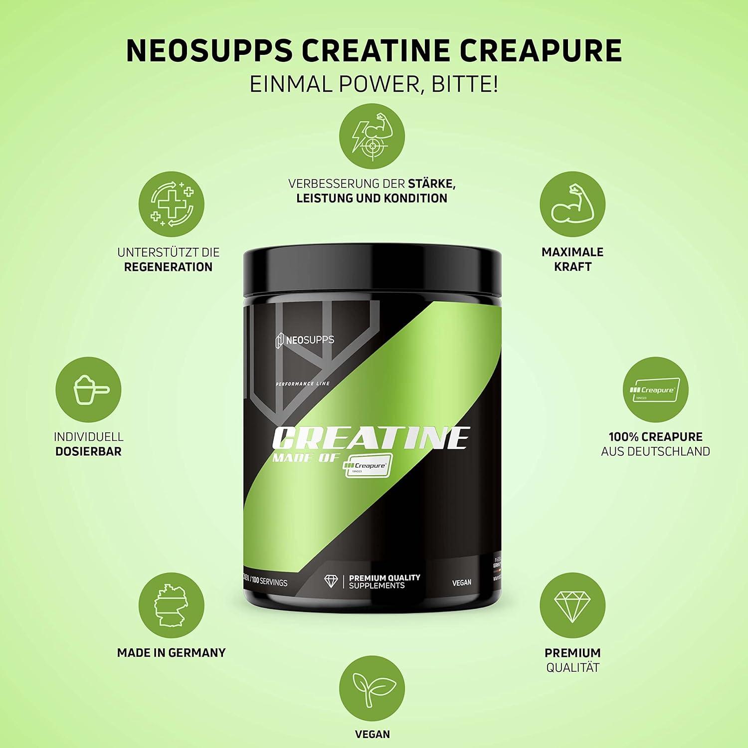 Neosupps Maximum Strength Creatine with Creapure - Enhance Performance ...