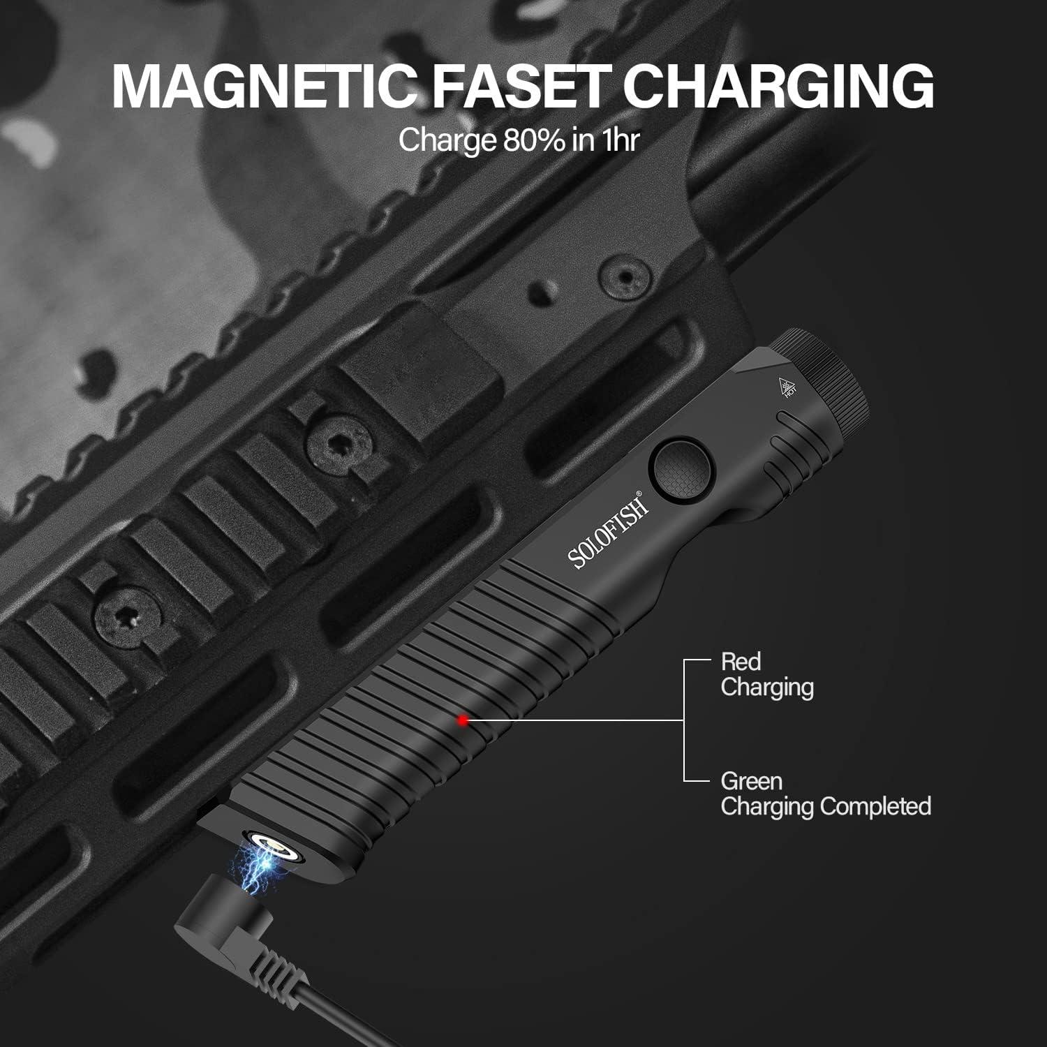 SOLOFISH 1450 Lumens Tactical Flashlight | MLOK Mount Weapon Light ...