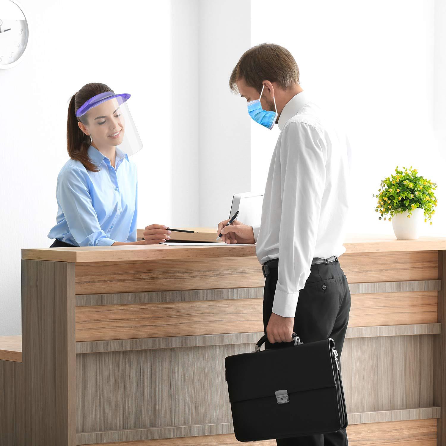 Pac-Dent iVisor Reusable Face Shield Kit Full Face Protective Mask with ...