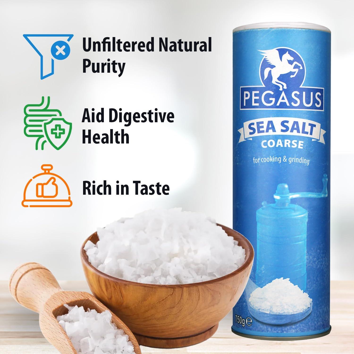 Pegasus Sea Salt Coarse 750g (Pack of 10) Ideal for Cooking and ...