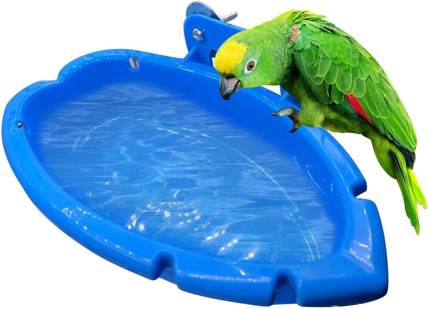 luminiu Bird Bath Bowl Cage Hanging Bathing Box Bird Baths Tub Bowl ...