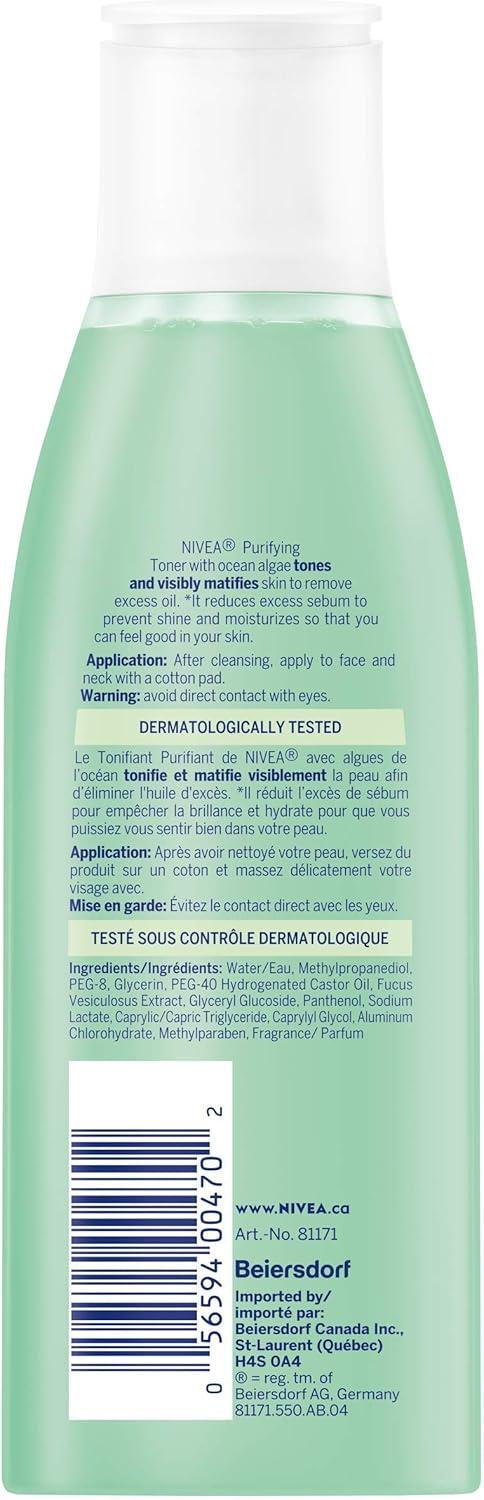 NIVEA Purifying Facial Toner for Oily and Combination Skin 200ml Oily ...