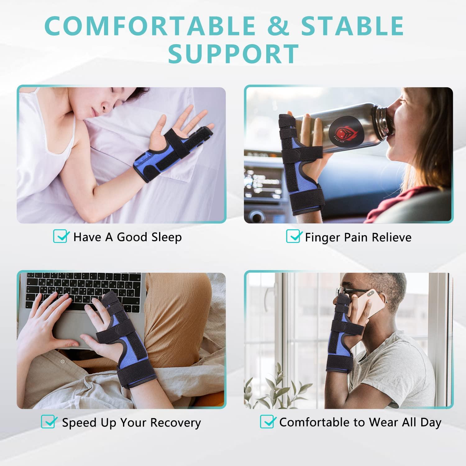 Fibee Boxer Fracture Splint - Adjustable Pinky Finger Brace for 4th/5th ...