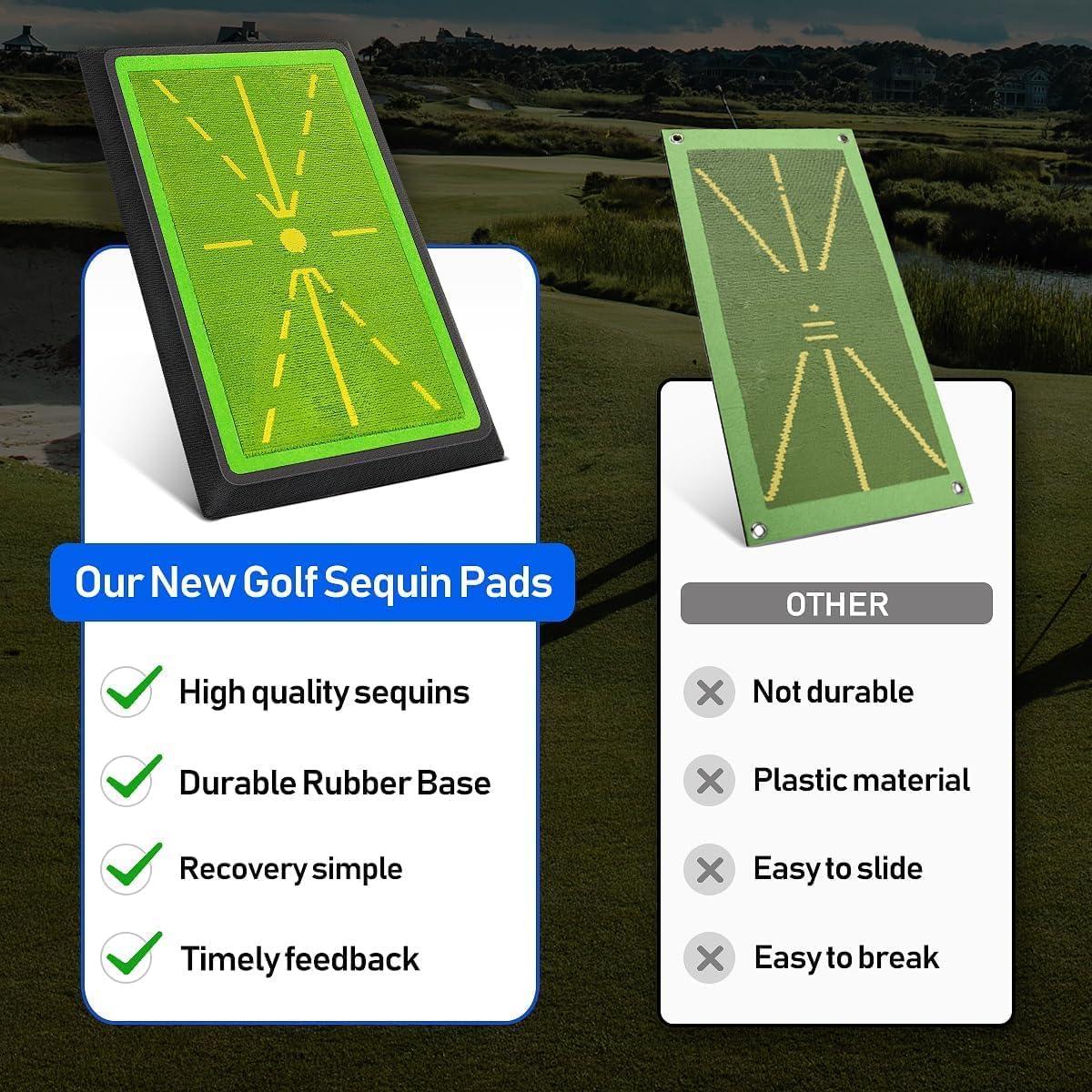 SWINGTEK Golf Swing Mat Heavy Duty Divot Board 12 x 17 Training Mat for ...