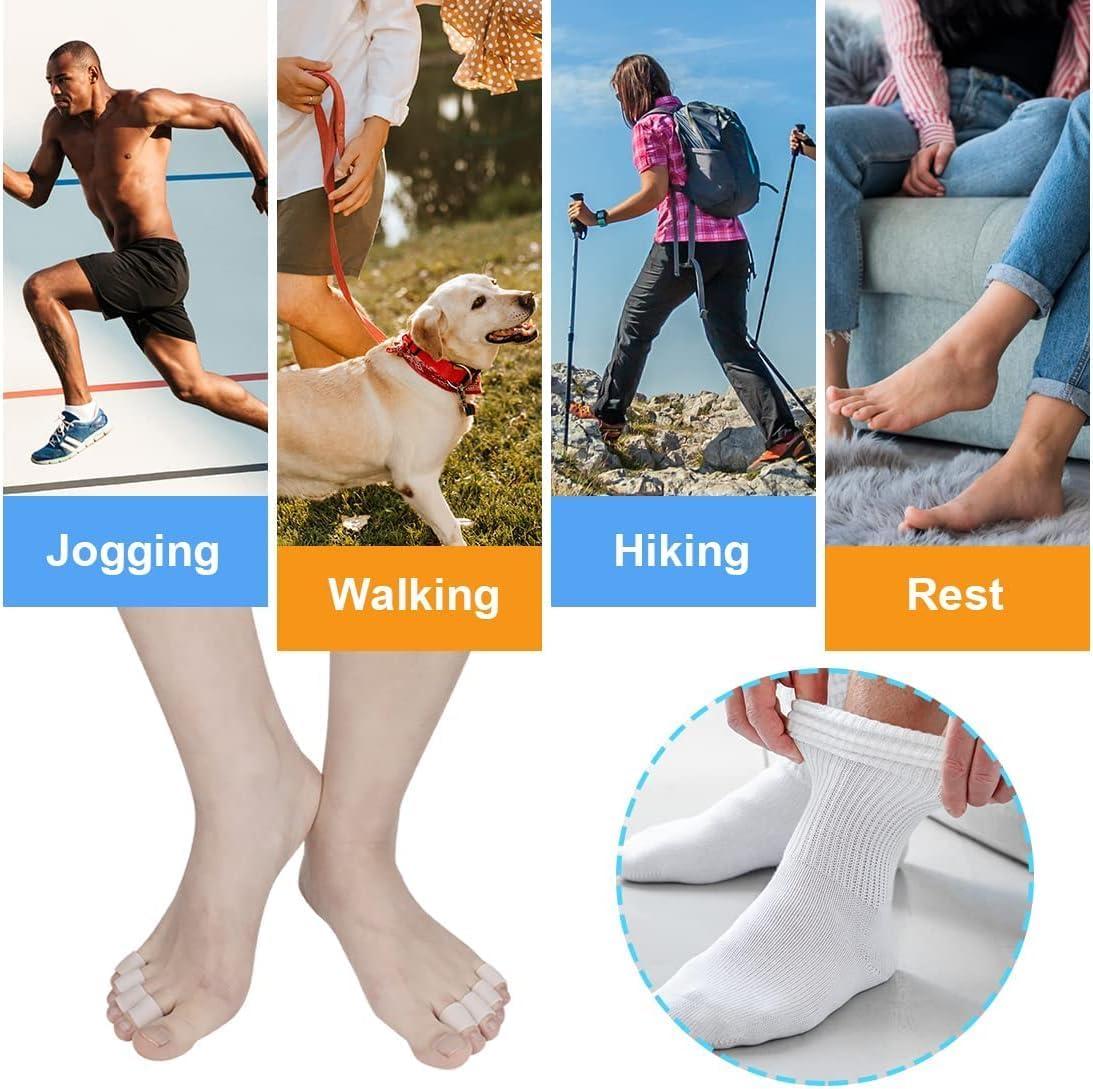 Silicone Small Toe Sleeves 20PC White - Toe Caps for Corns, Blisters ...