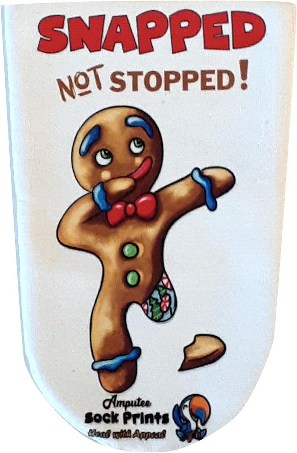 Amputee Stump Sock - Gingerbread Man Snapped V1 3Ply - Heal with Appeal ...