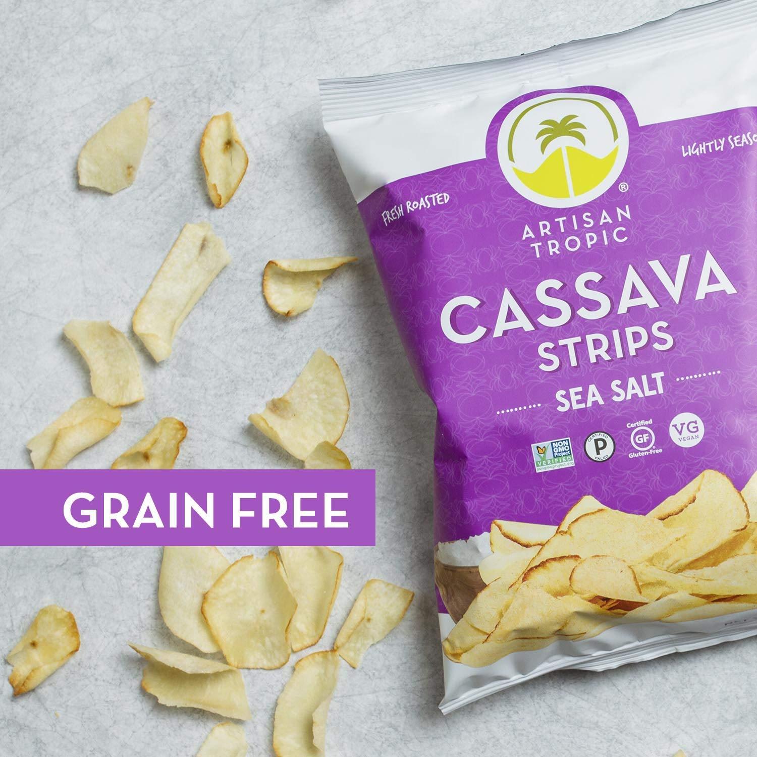 ARTISAN TROPIC Paleo Cassava Chips - 4.5 oz (Pack of 2) | Healthy Snack