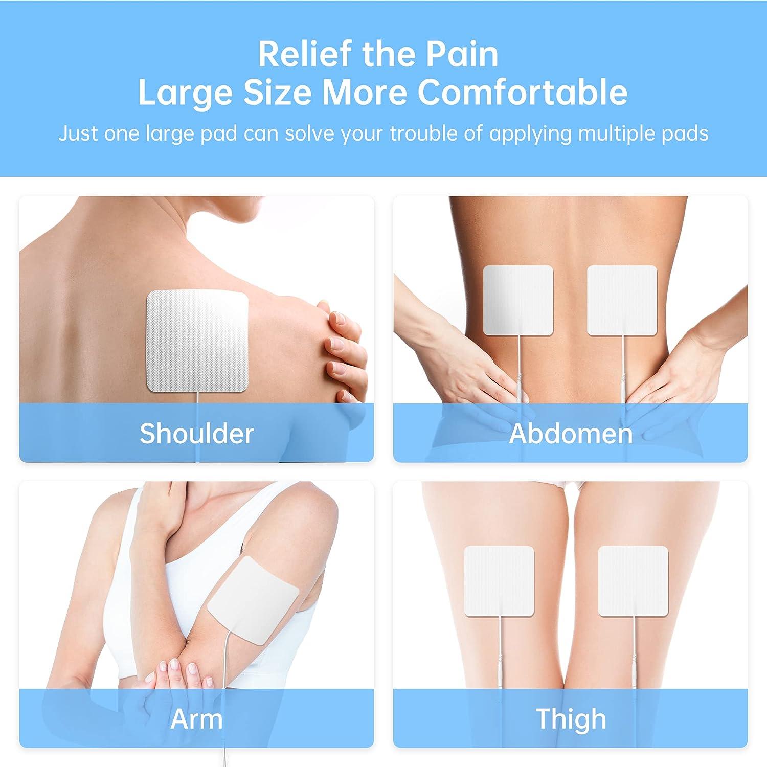 12 Pack 4'' x 4'' XL TENS Unit Replacement Pads with Holder ...