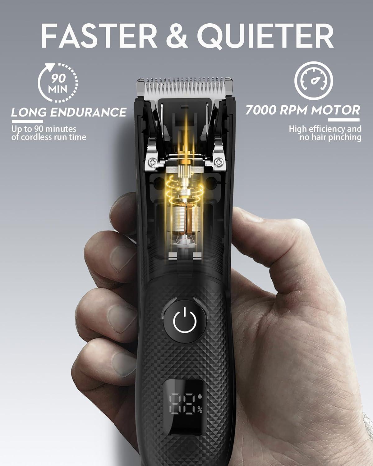 Men's Electric Groin & Pubic Hair Trimmer - Waterproof Body Groomer ...