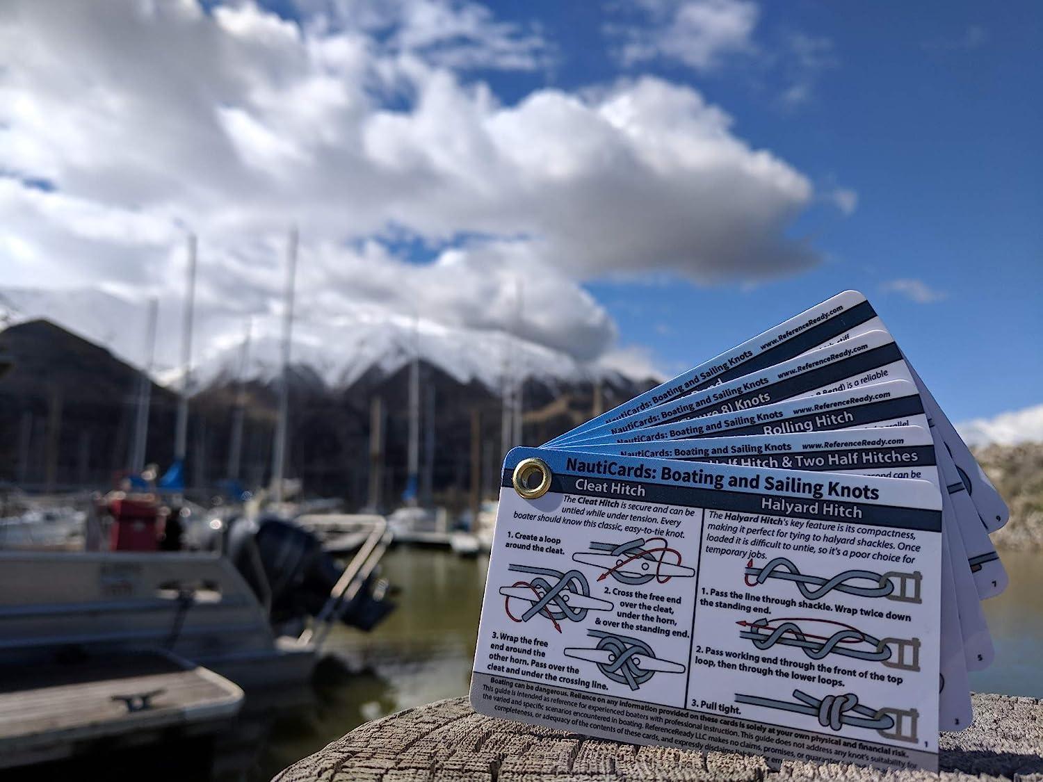 ReferenceReady Boating and Sailing Knot Cards - Waterproof Guide to 20 ...