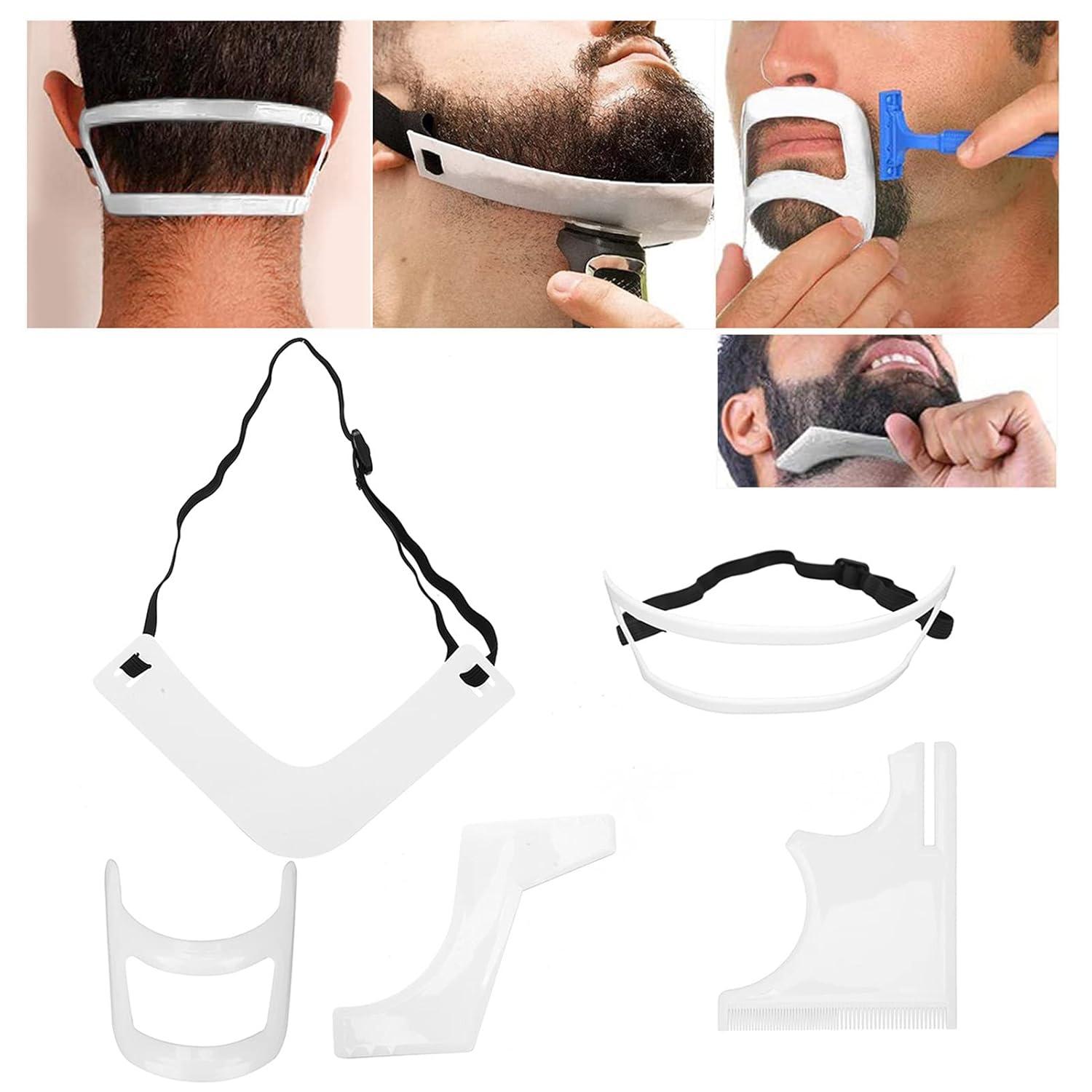 5-Piece Beard Formation Tool Set for Men | Beard Guideline & Mustache ...