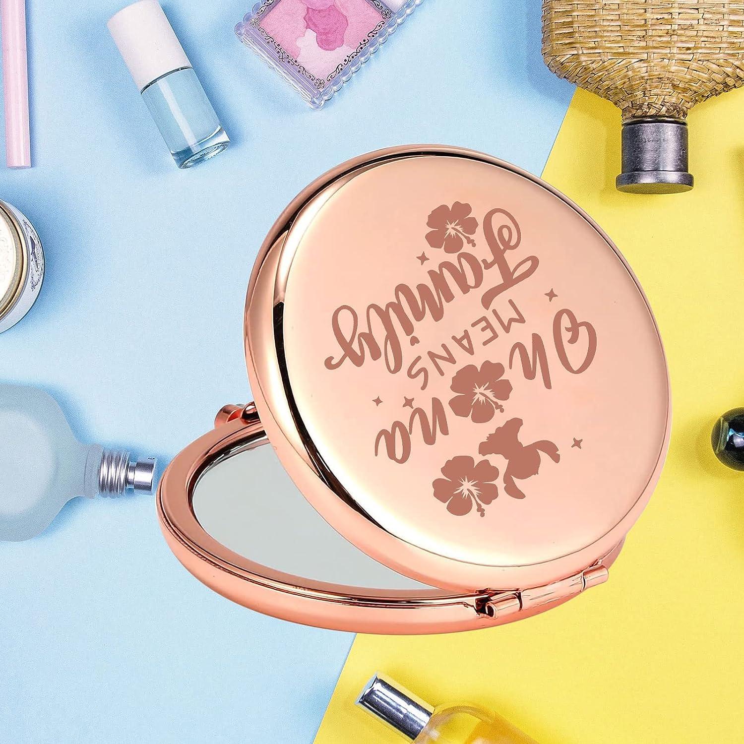 KEYCHAIN Funny Cartoon Movie Pocket Mirror - Ohana Means Family Compact ...