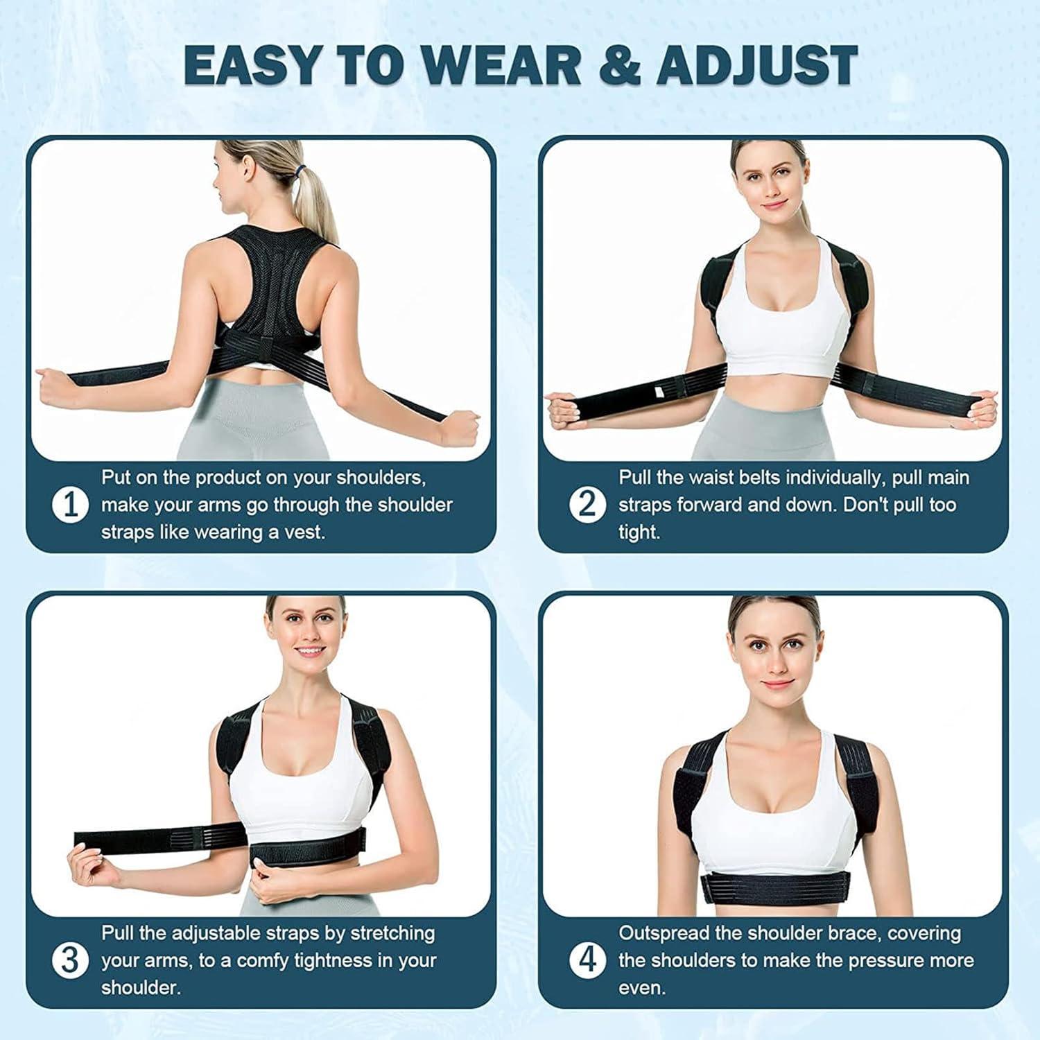 Meltor Adjustable Shoulder Belt for Posture Correction | Relieve Back ...