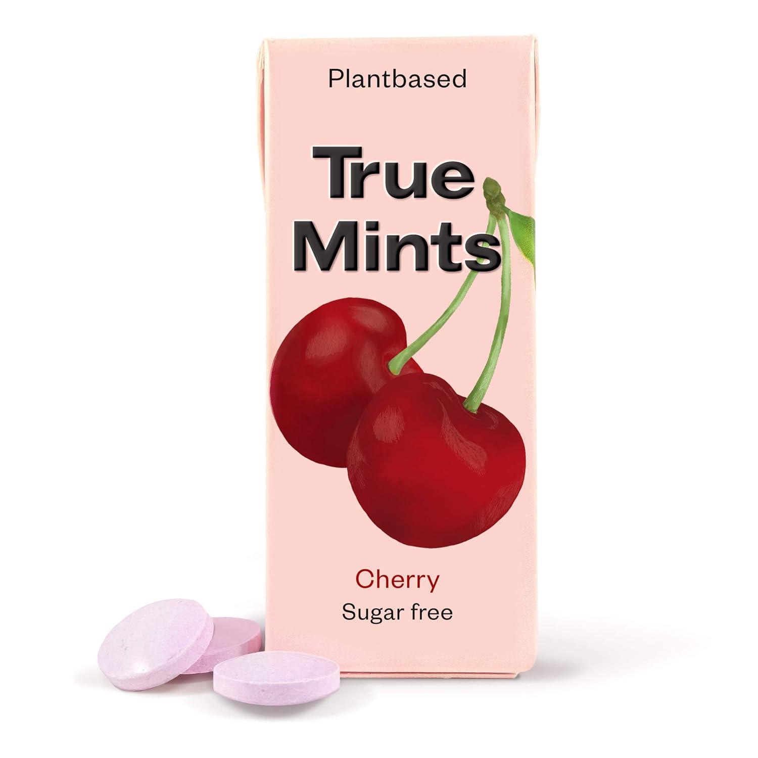 Buy True Mints Cherry Pastilles - Sugar-Free Vegetable-Based 18 x 13g ...