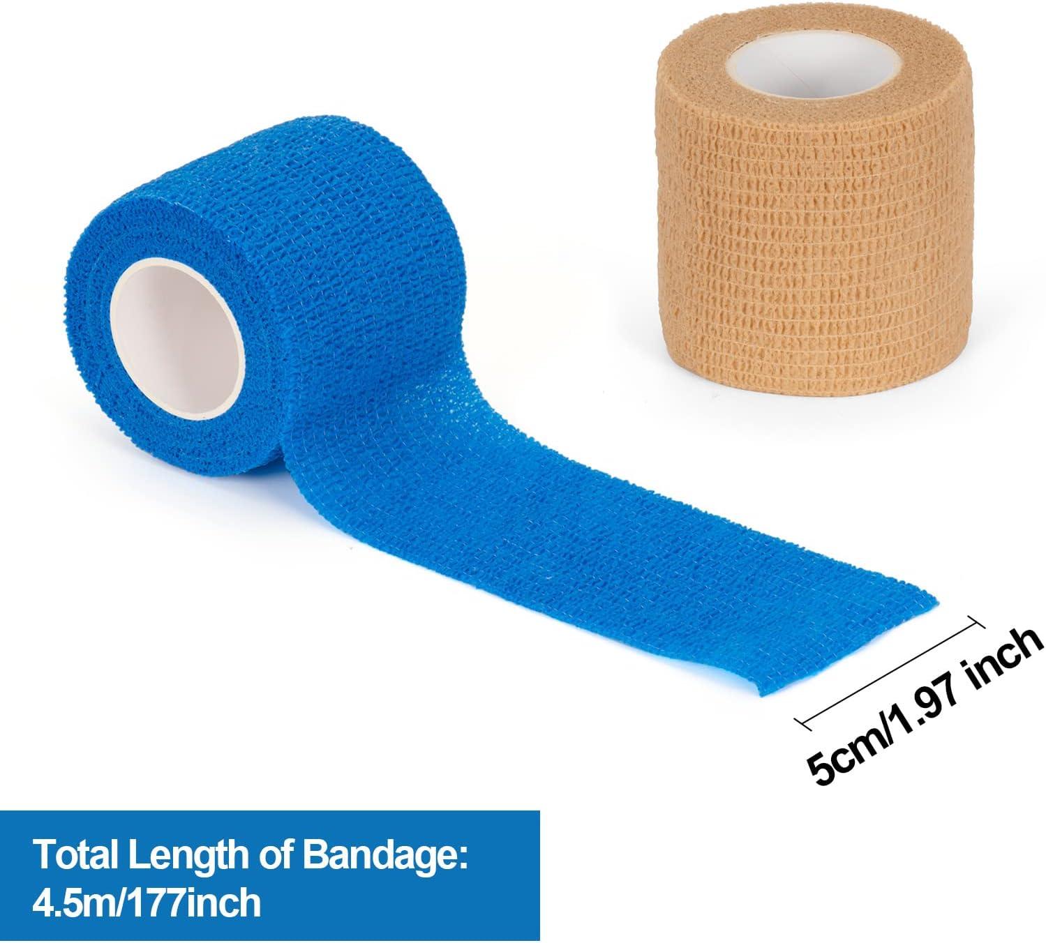 Self-Adhering Vet Wrap Bandage for Pets - 6 Rolls 5cm x 4.5m | Elastic ...