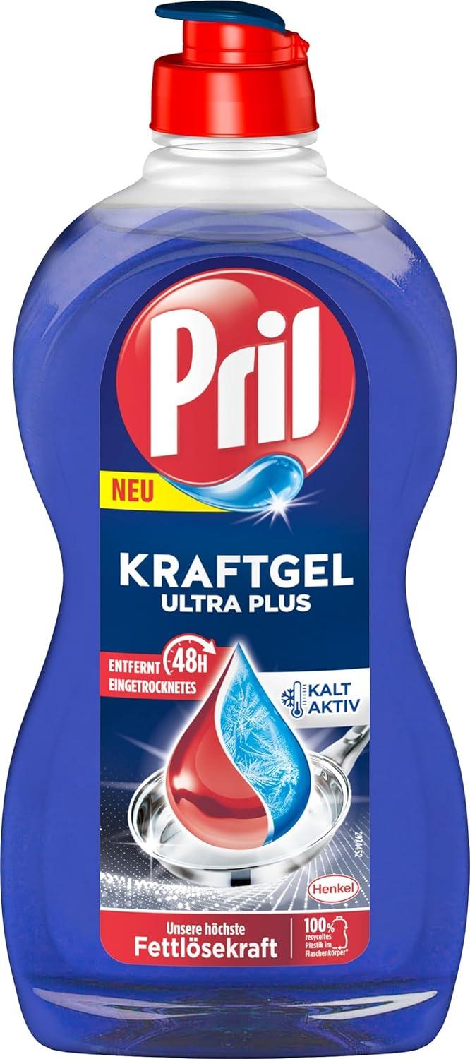 Pril Kraft Gel Ultra Plus 4x450ml - Powerful Hand Dishwashing Detergent ...