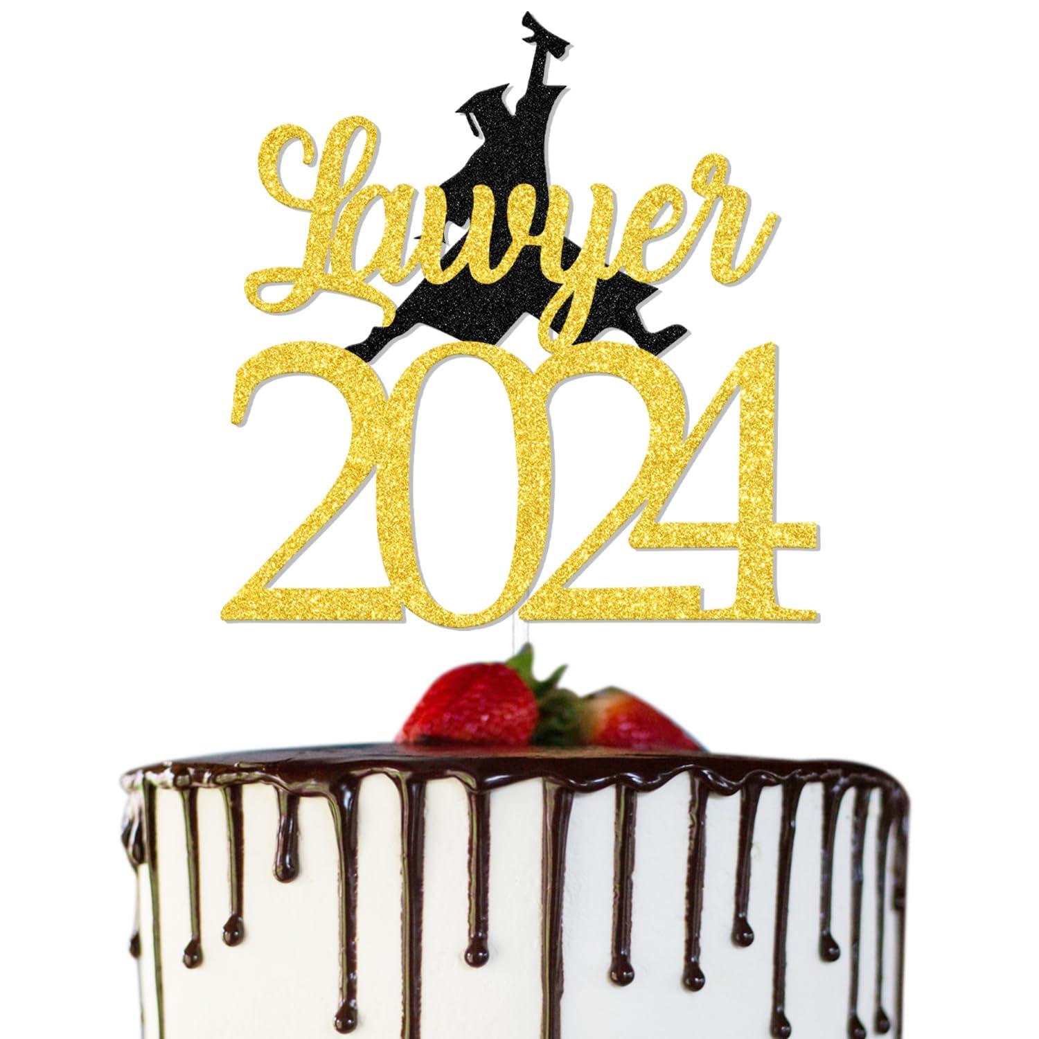 Lawyer Graduation Cake Topper Congrats Lawyer Cake Topper Law School ...