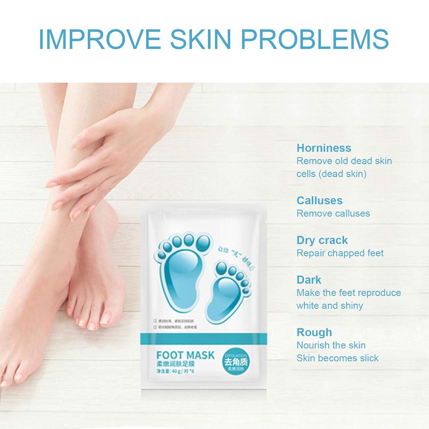 5-Piece Nourishing Foot Mask Set | Moisturizing Peeling Skin Care for ...