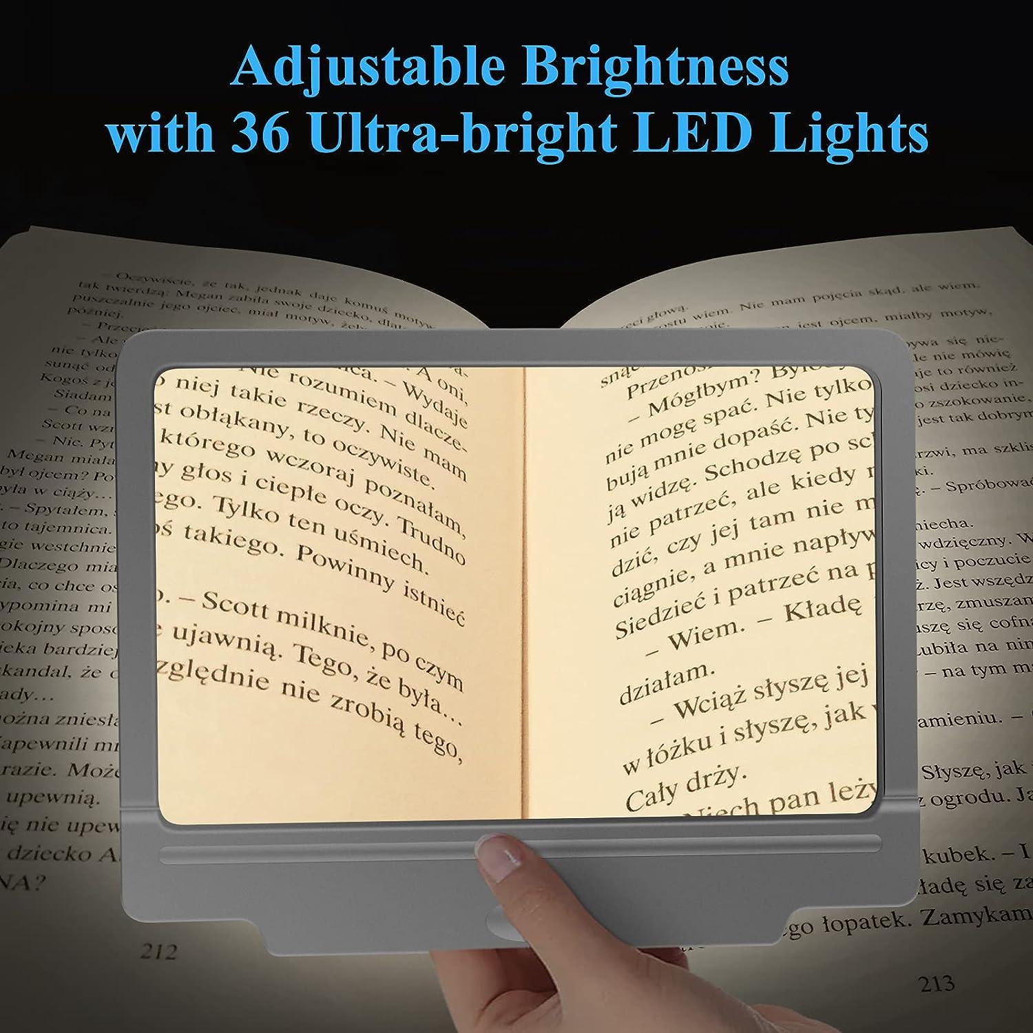 4X Large LED Magnifier for Low Vision & Seniors - Full-Page Viewing ...