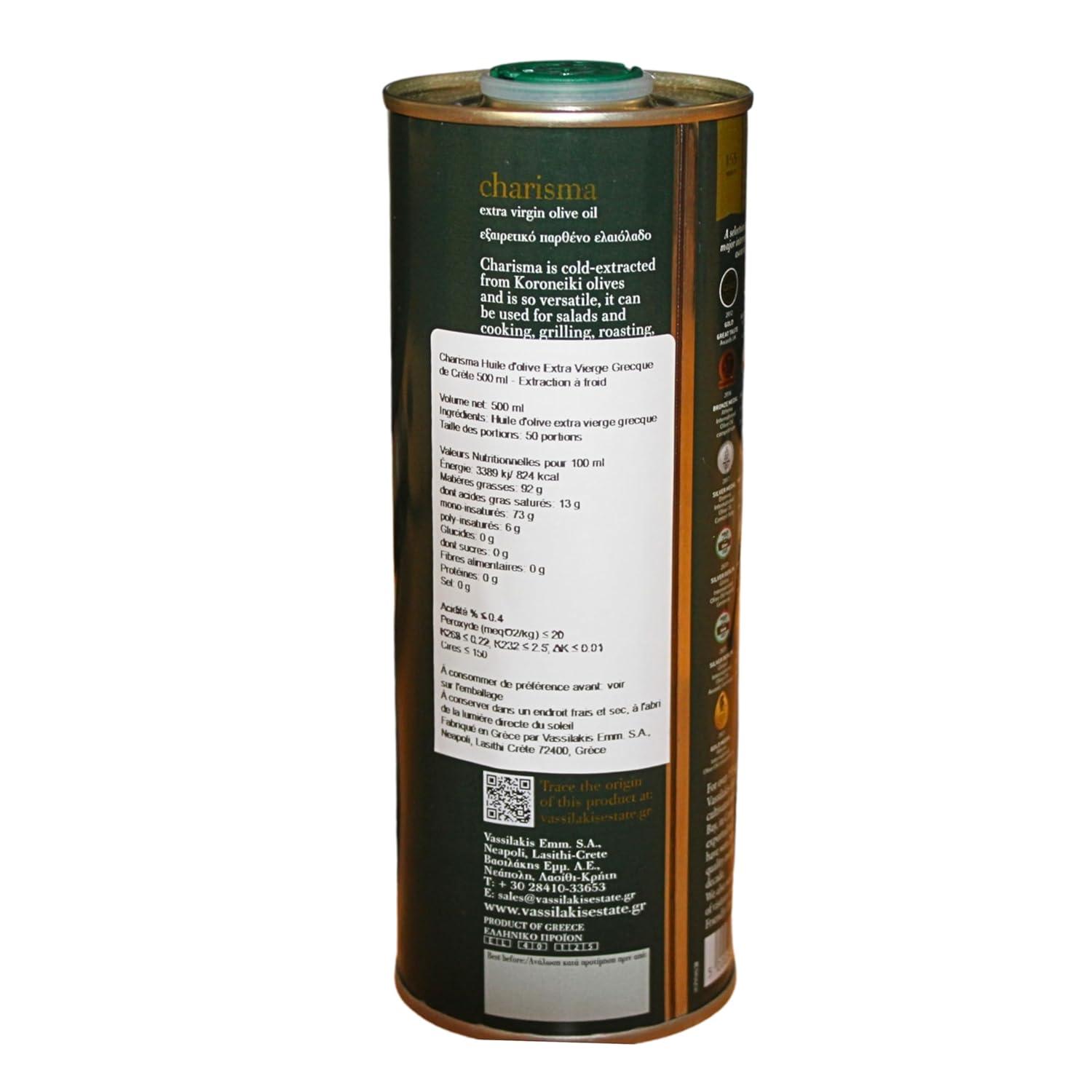 Charisma Greek Extra Virgin Olive Oil from Crete - 500ml Cold ...