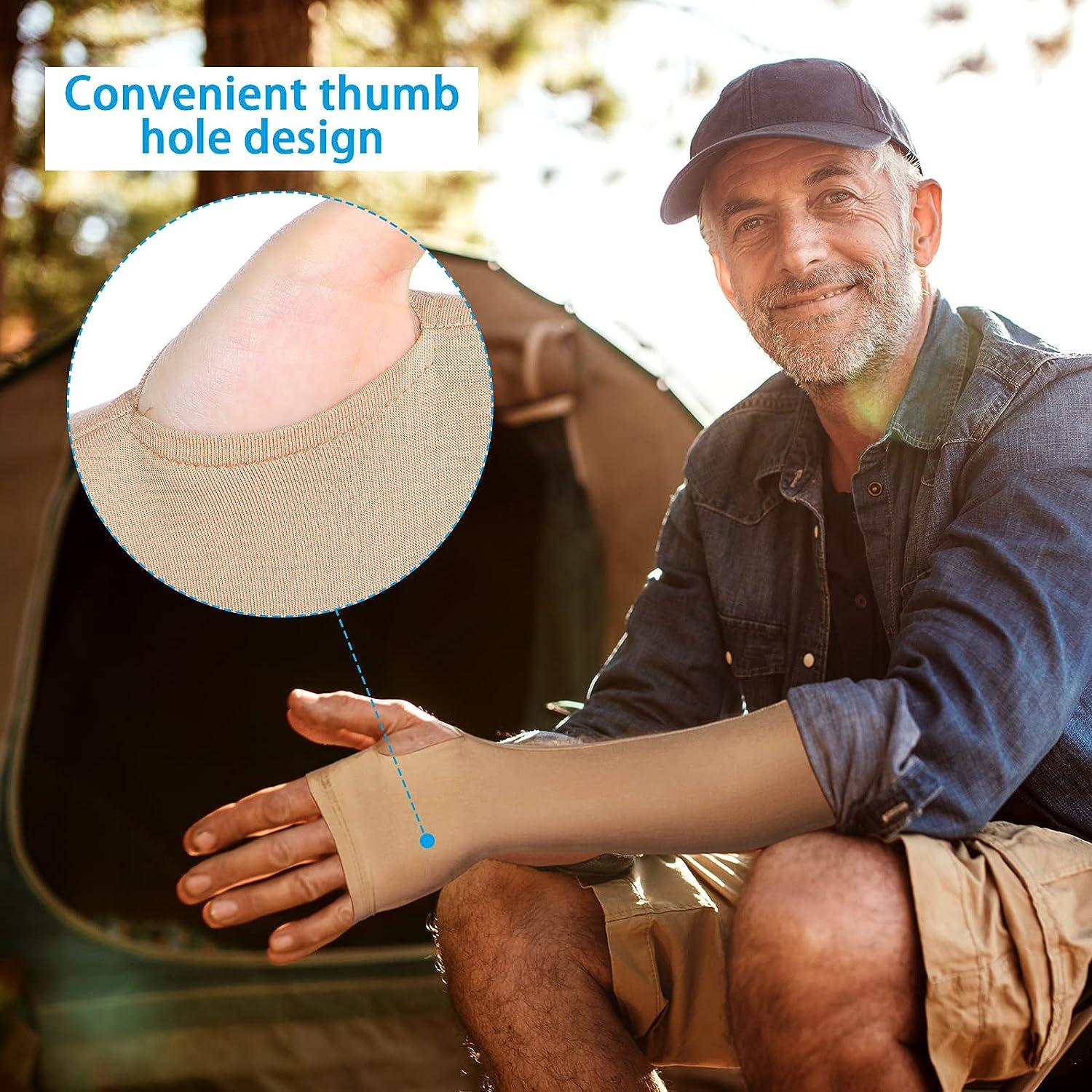 2 Pairs Elderly Arm Protectors for Thin & Bruising Compression - Nude ...