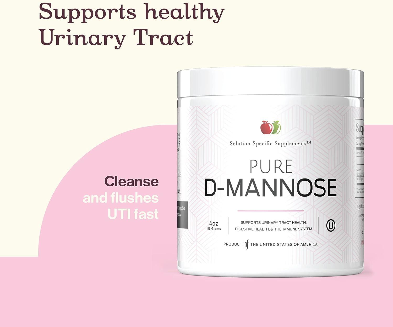 D-Mannose Powder Supplement - 4oz (113g) - 60 Servings for UTI ...
