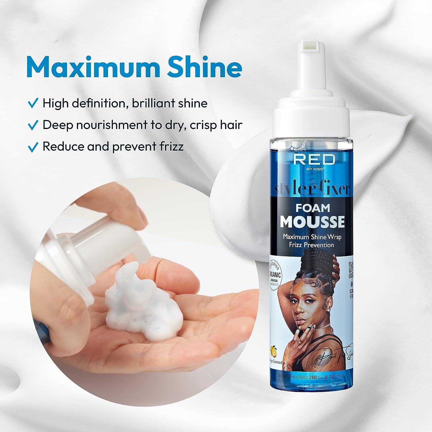 Red by Kiss Foaming Mousse with Jamaican Black Castor Oil for Maximum ...