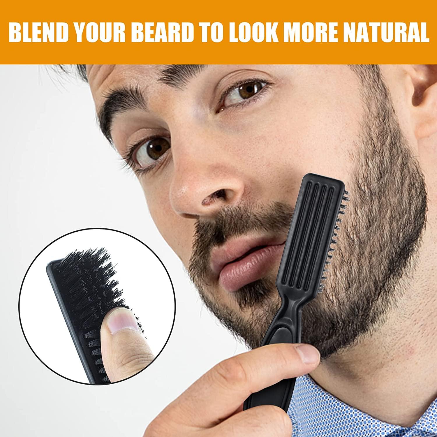 Beard Pencil Filler & Bristle Brush Set - Water Proof Micro-Fork Tip ...