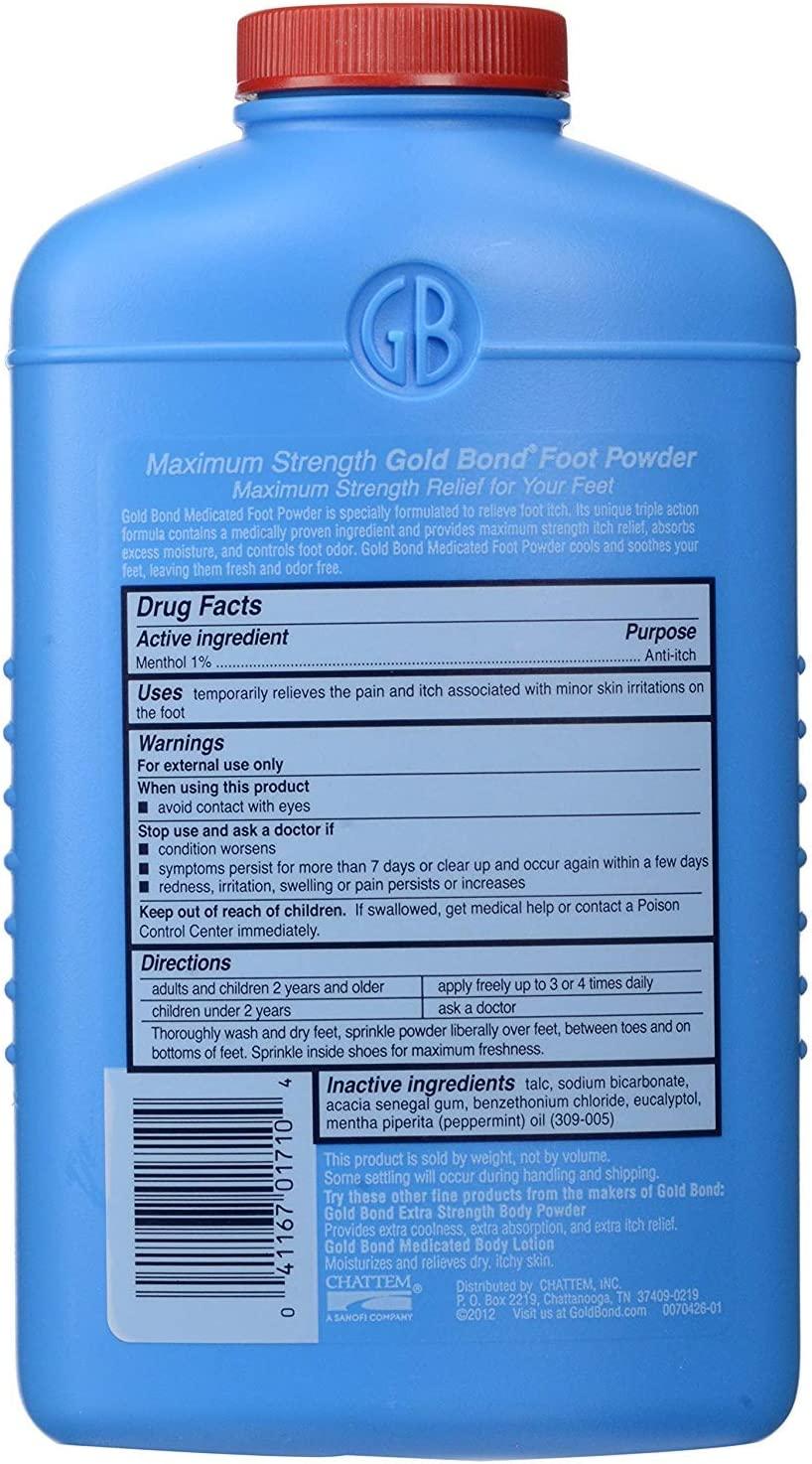 Gold Bond Medicated Foot Powder - 10 Oz | Soothes and Relieves Foot ...
