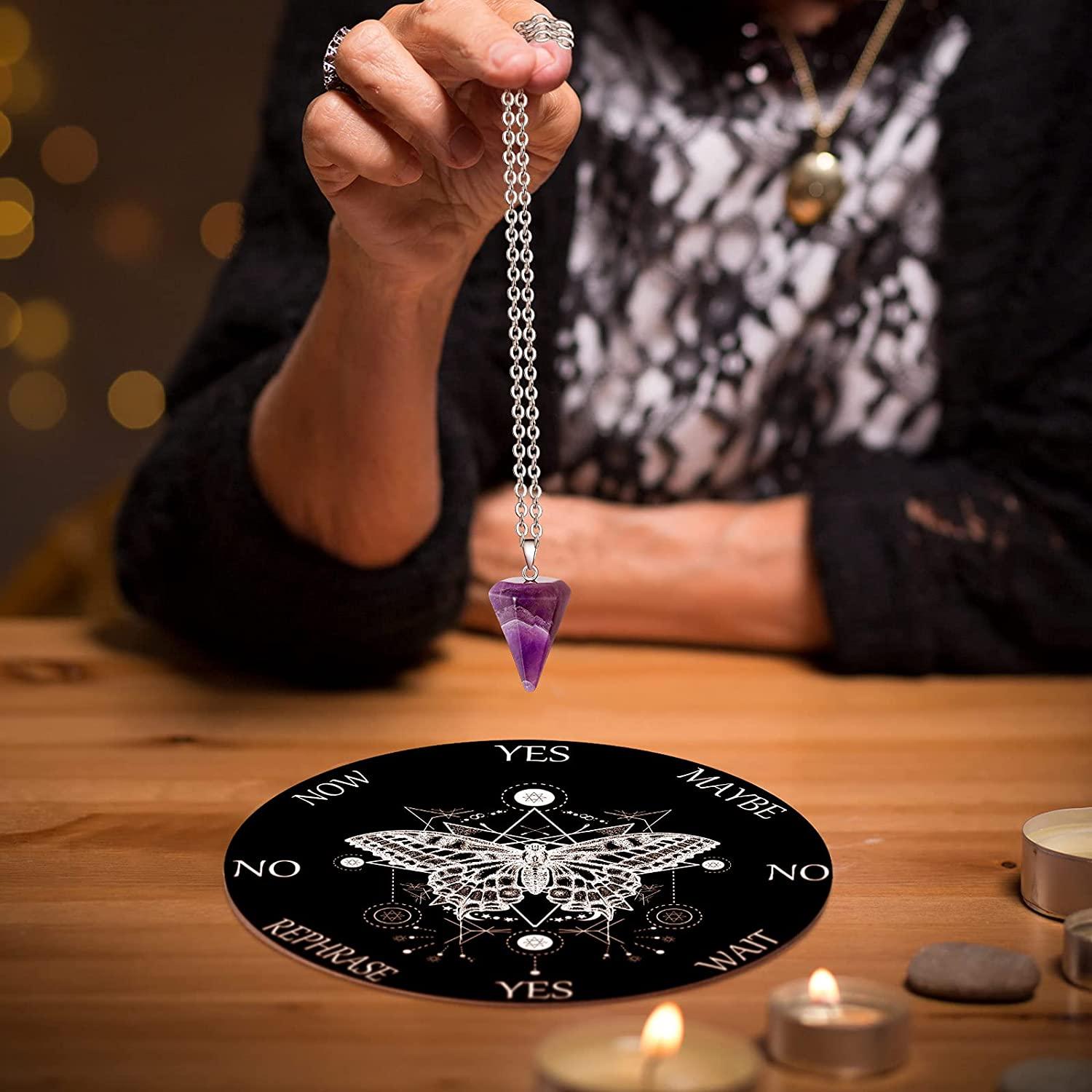 Black Butterfly Pendulum Board Dowsing Necklace Kit - Wiccan Altar ...