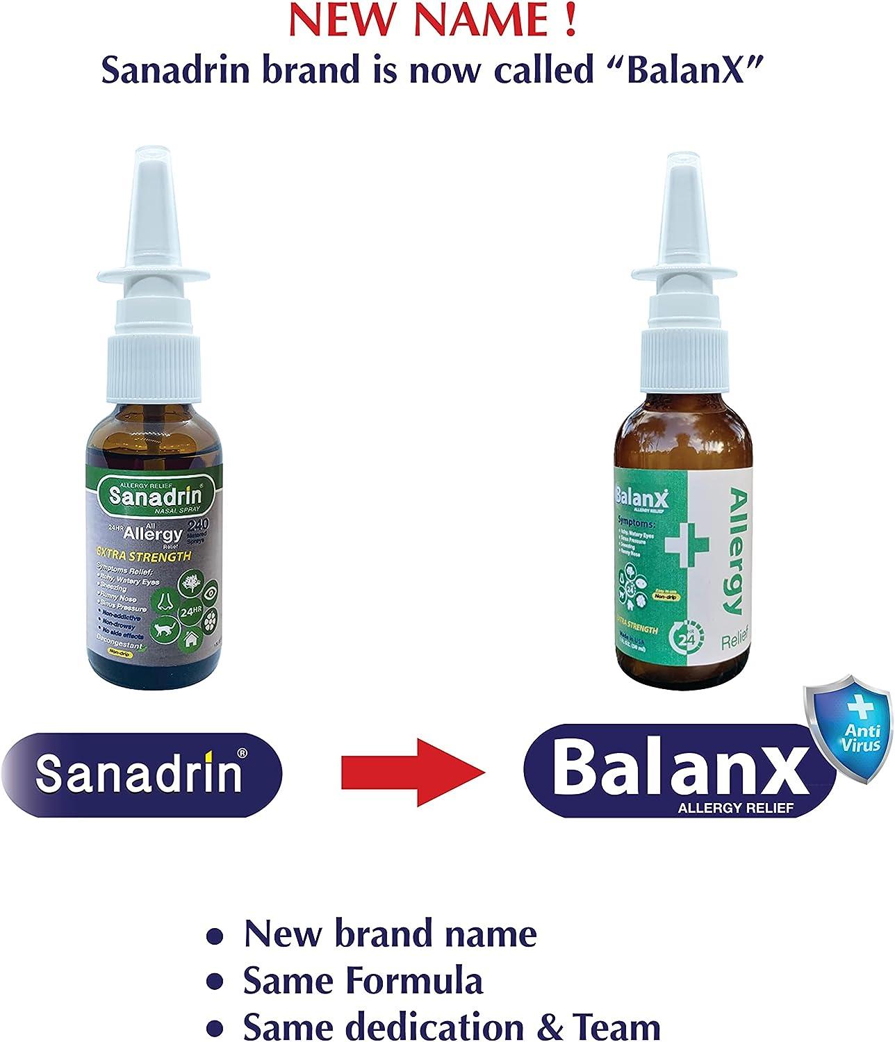 BalanX Extra Strength 24hr Allergy Medicine - Sinus Pressure Relief ...