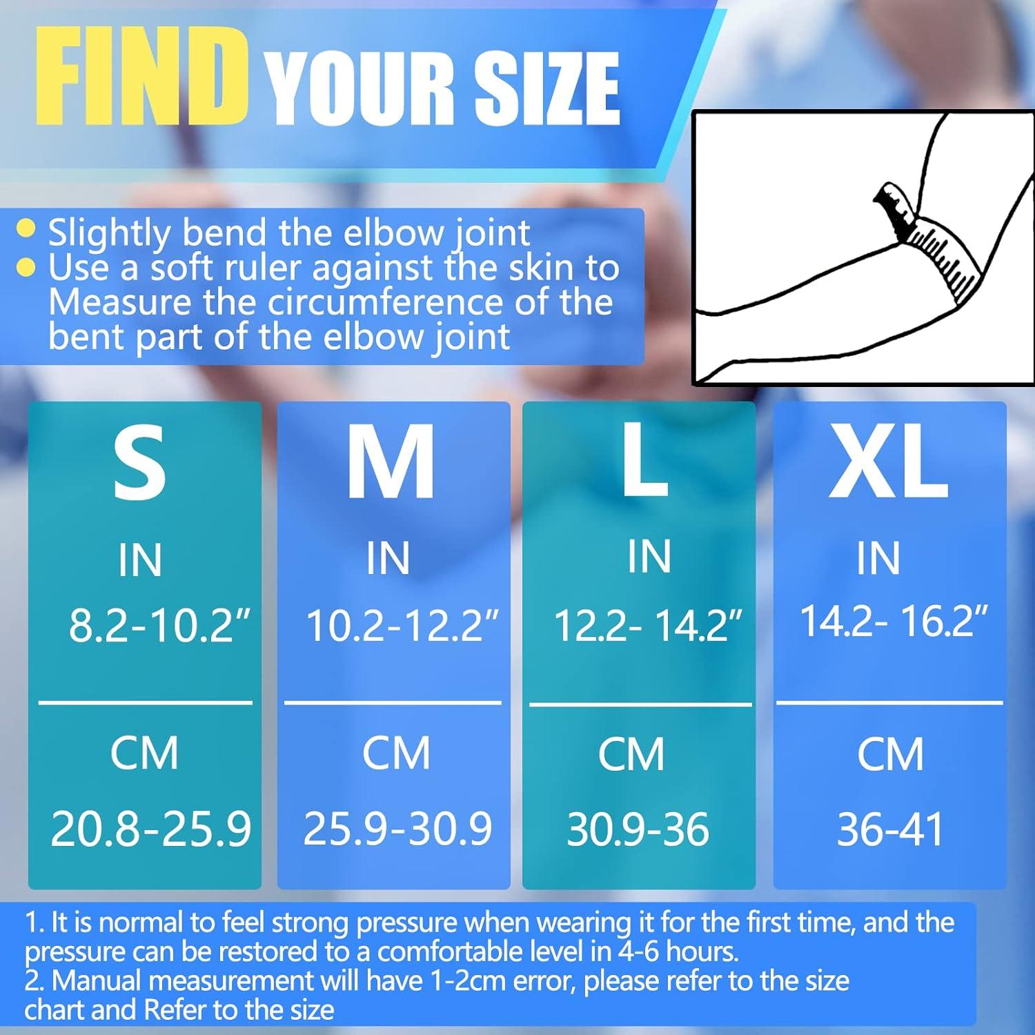 Professional Copper Elbow Bandage - 2 Piece Compression Support for ...