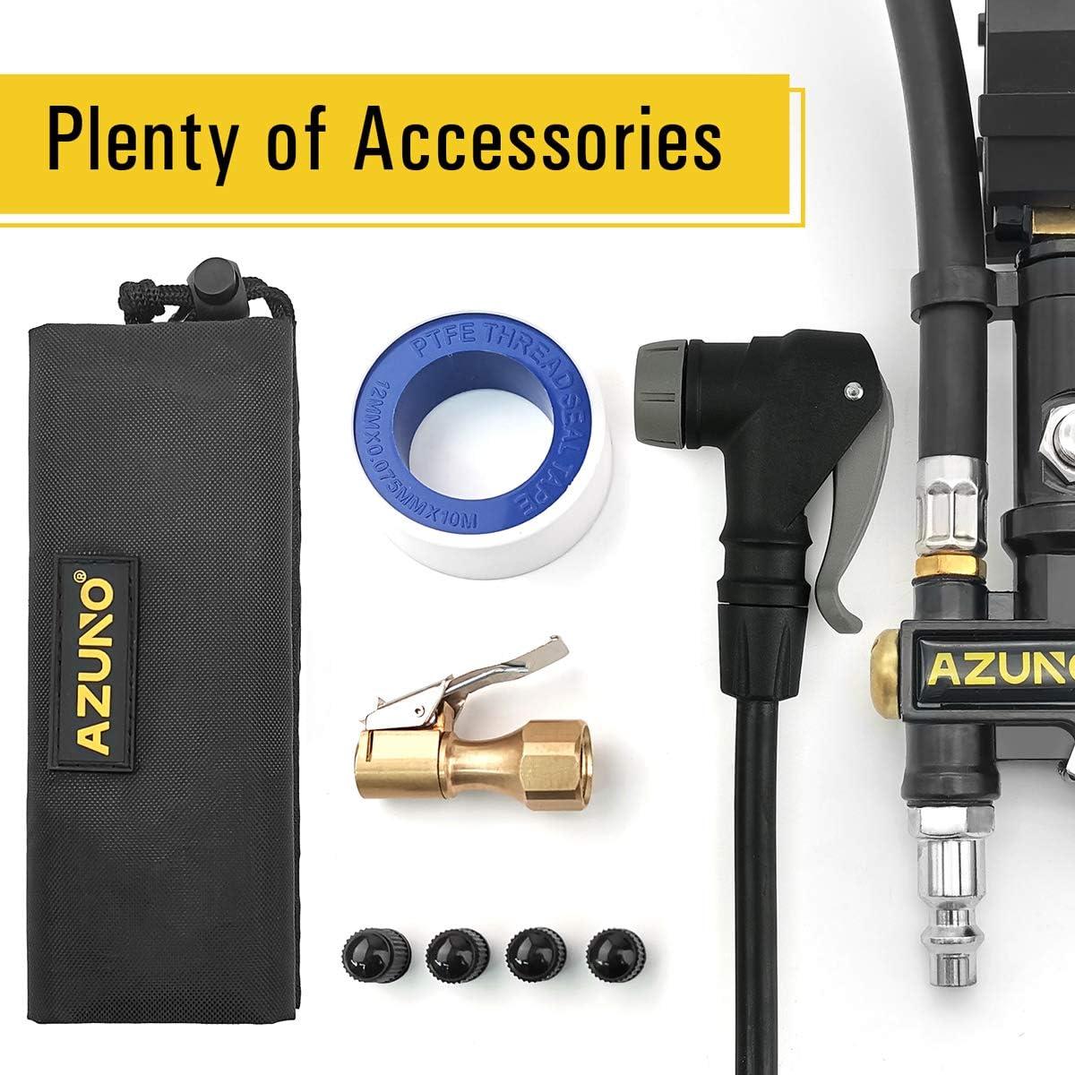AZUNO Bike Tire Inflator with Pressure Gauge - Universal Presta and ...