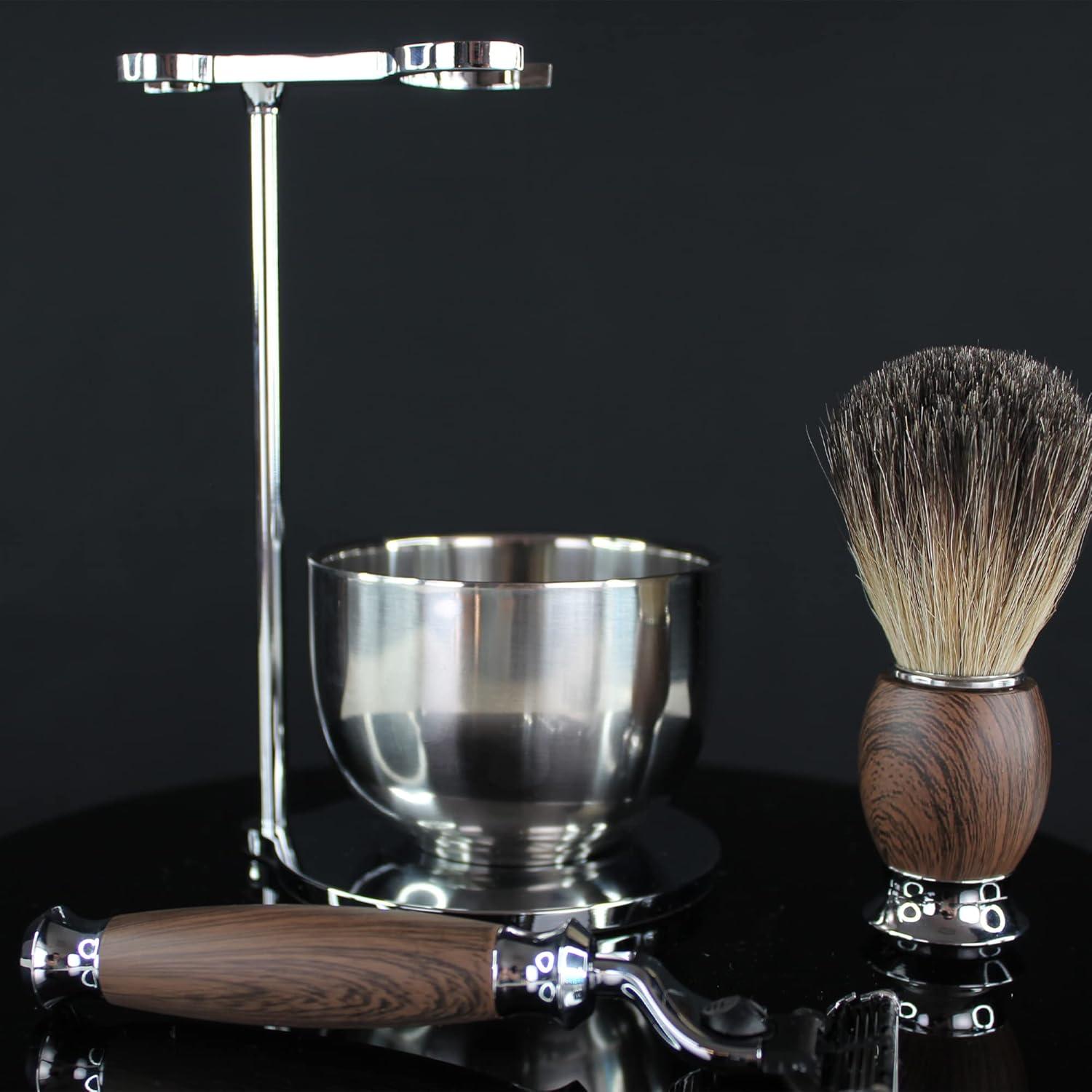Vintage Shaving Set for Men | Complete Old Style Razor Brush ...