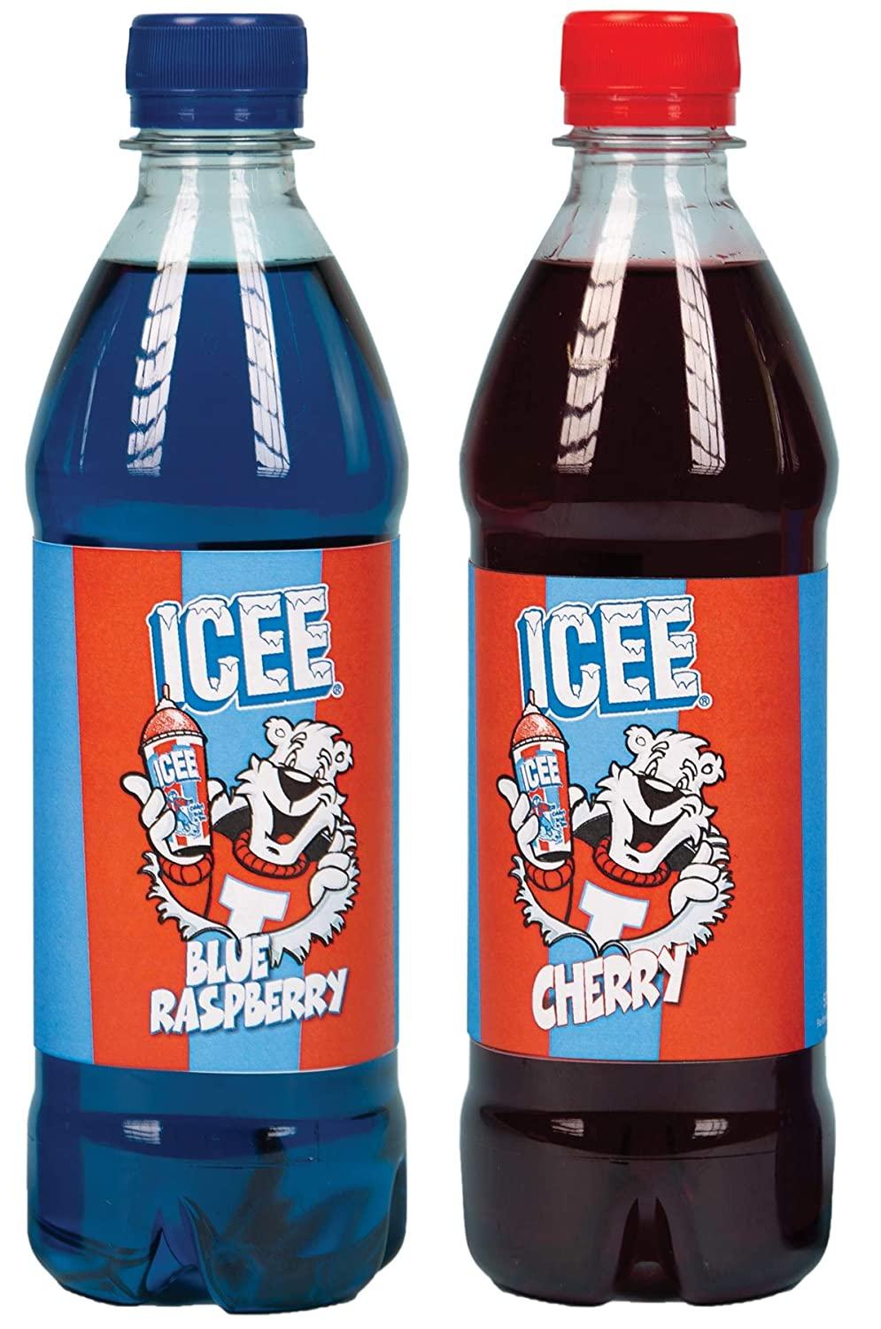 ICEE Cherry & Blue Raspberry Syrup Boxed Set for At-Home Slushie Maker ...